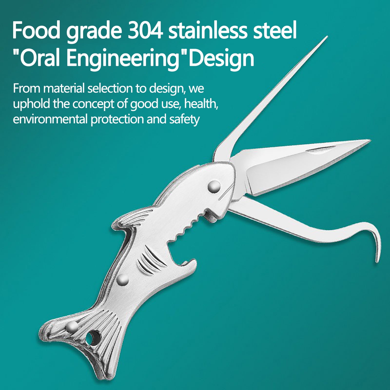 Cailmei Multifunctional Foldable Keychain Stainless Steel Toothpick Knife Pick Teeth Carry Ultra ...