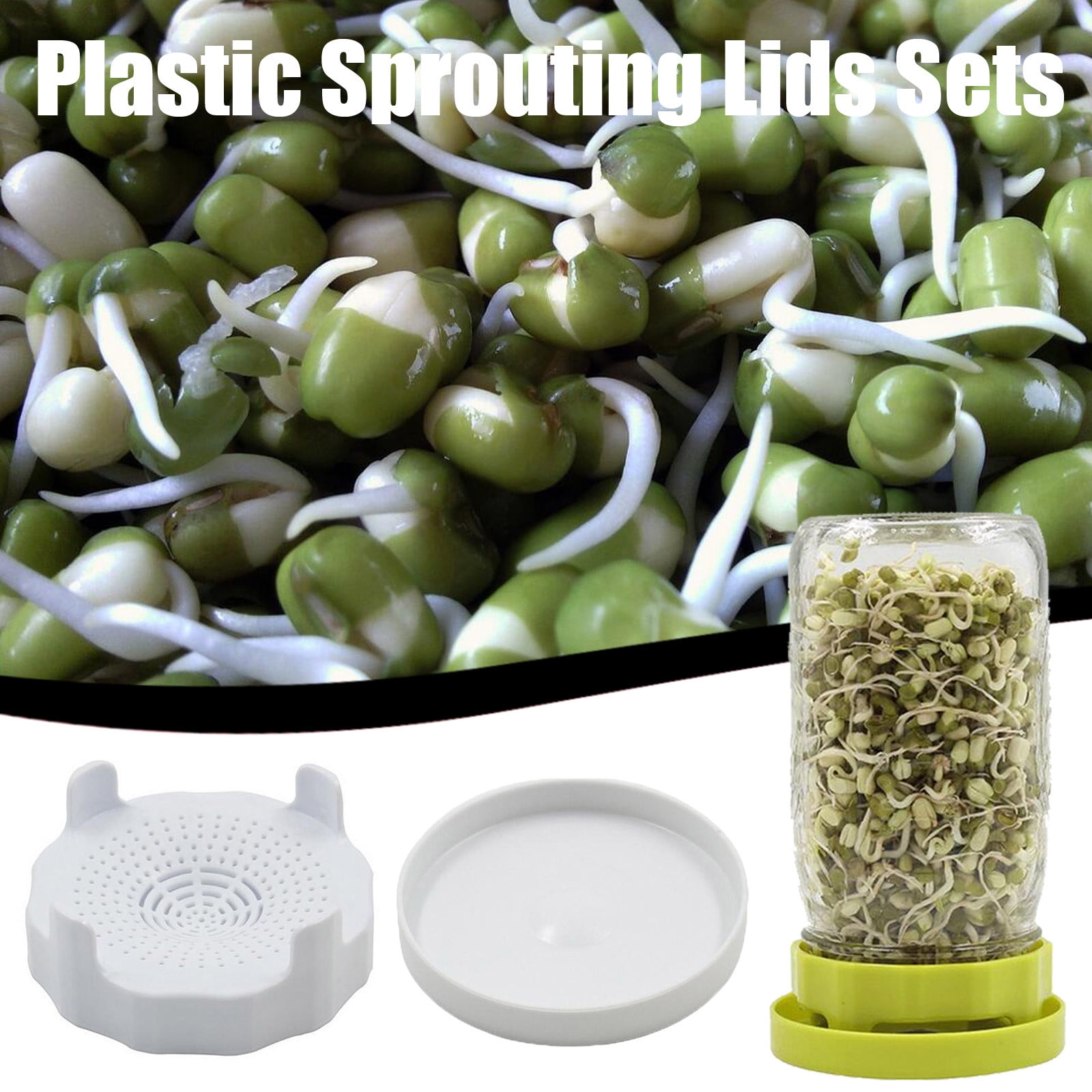 Cailmei Sprouting Lids Plastic Sprout Lid Sprouts Steel Screen ...