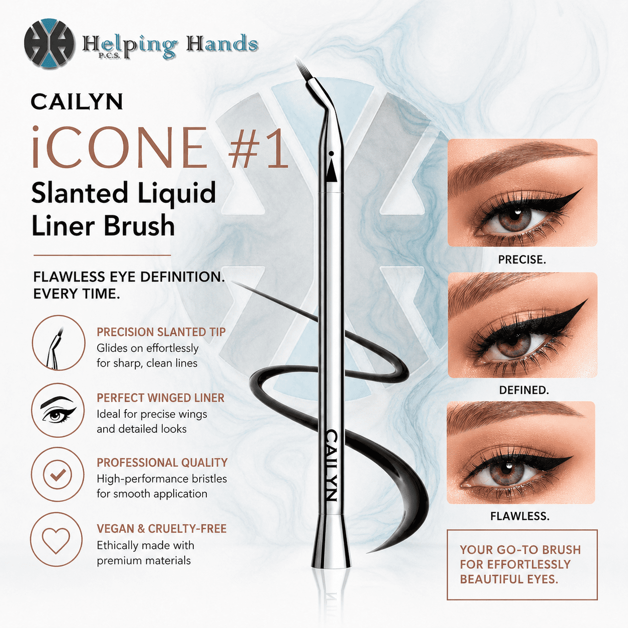 Cailyn iCONE #1 Slanted Liquid Liner Brush - As Seen On Oprah - Walmart.com