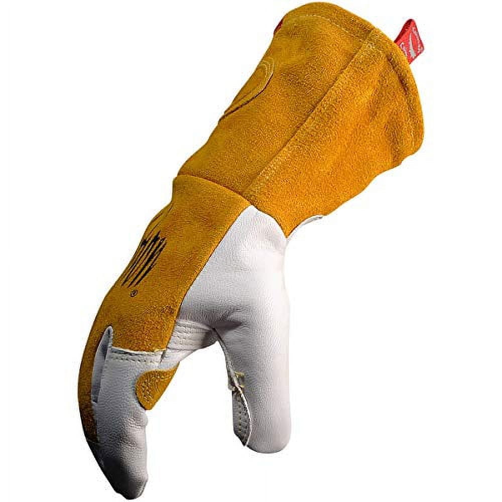 Caiman Premium Goat Grain TIG/MIG Welding Gloves, Split Cowhide Back ...