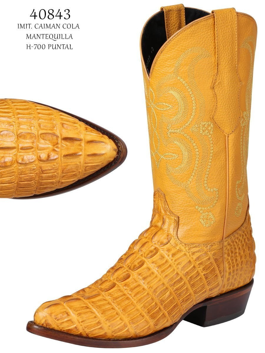 Caiman Tail Cowboy Boots for Men Imit 'El Senor De Los Cielos' Color ...