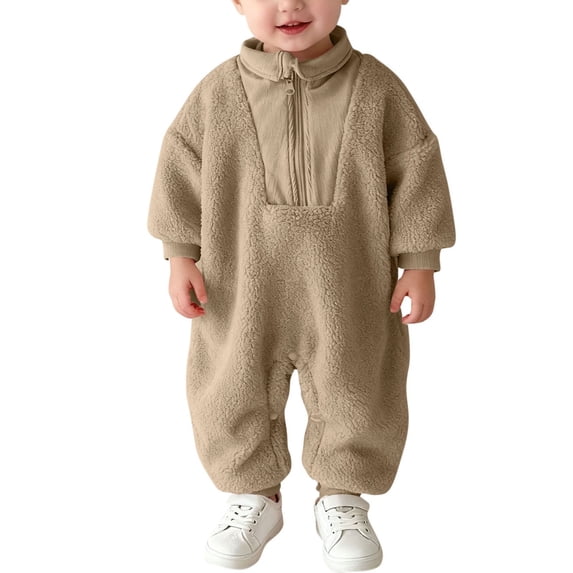 Menrkoo Children'S Solid Color Round Neck Long Sleeved Long Crawling ...