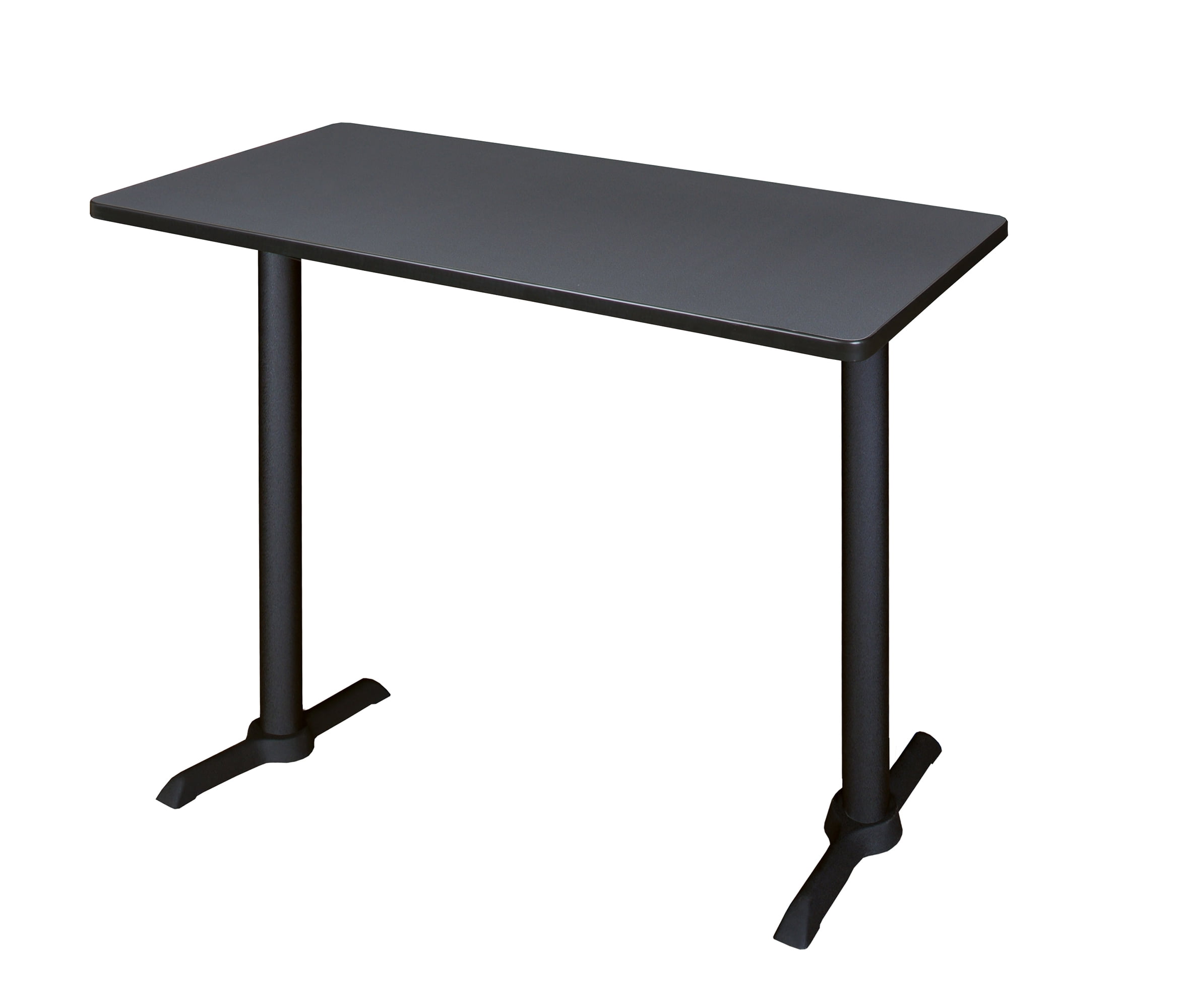 Regency Cain 48 x 24 in. Steel T-Base Cafe Training Seminar Table- Grey ...