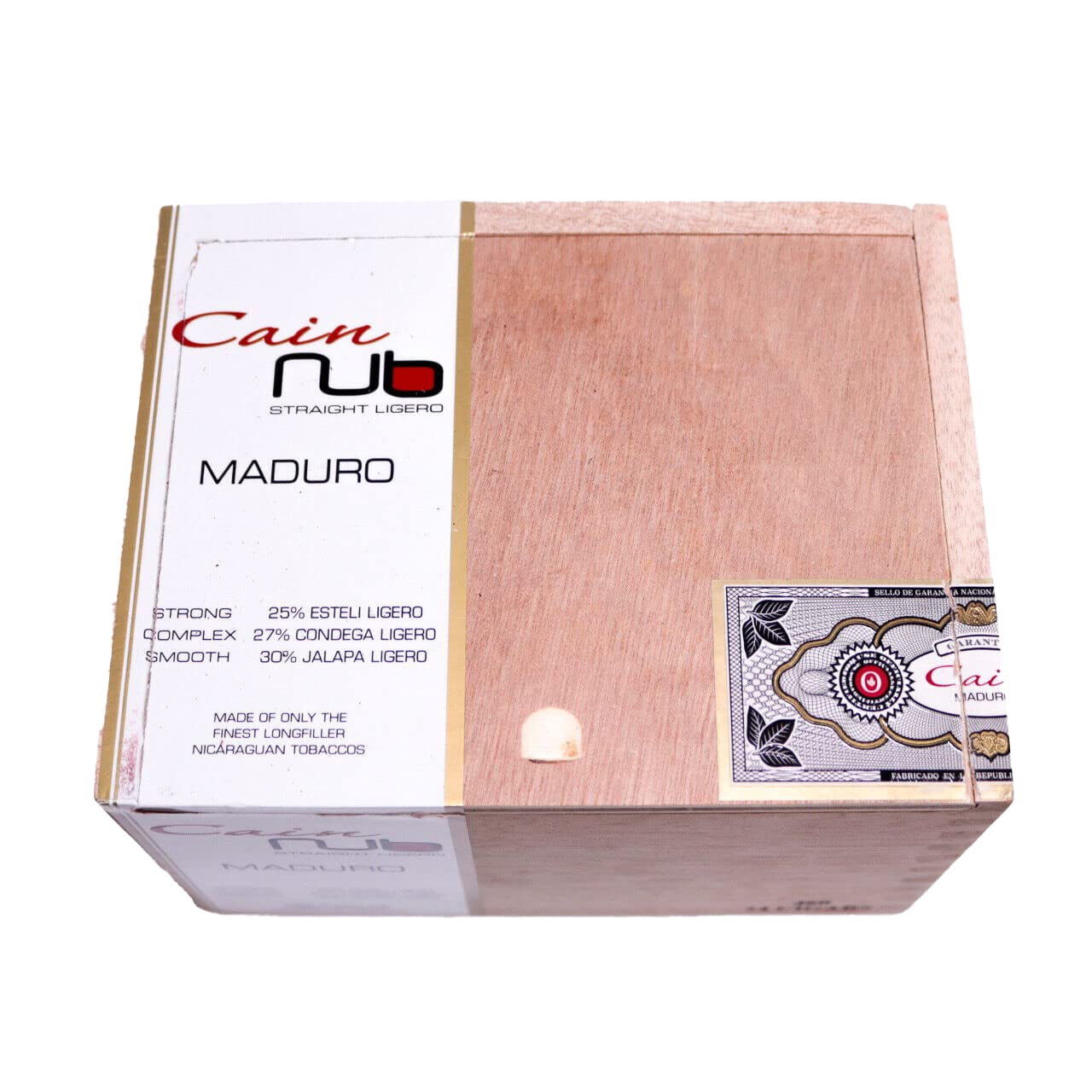 Cain Nub Maduro 460 Empty Wood Cigar Box 6.25" x 5" x 4" - Walmart.com