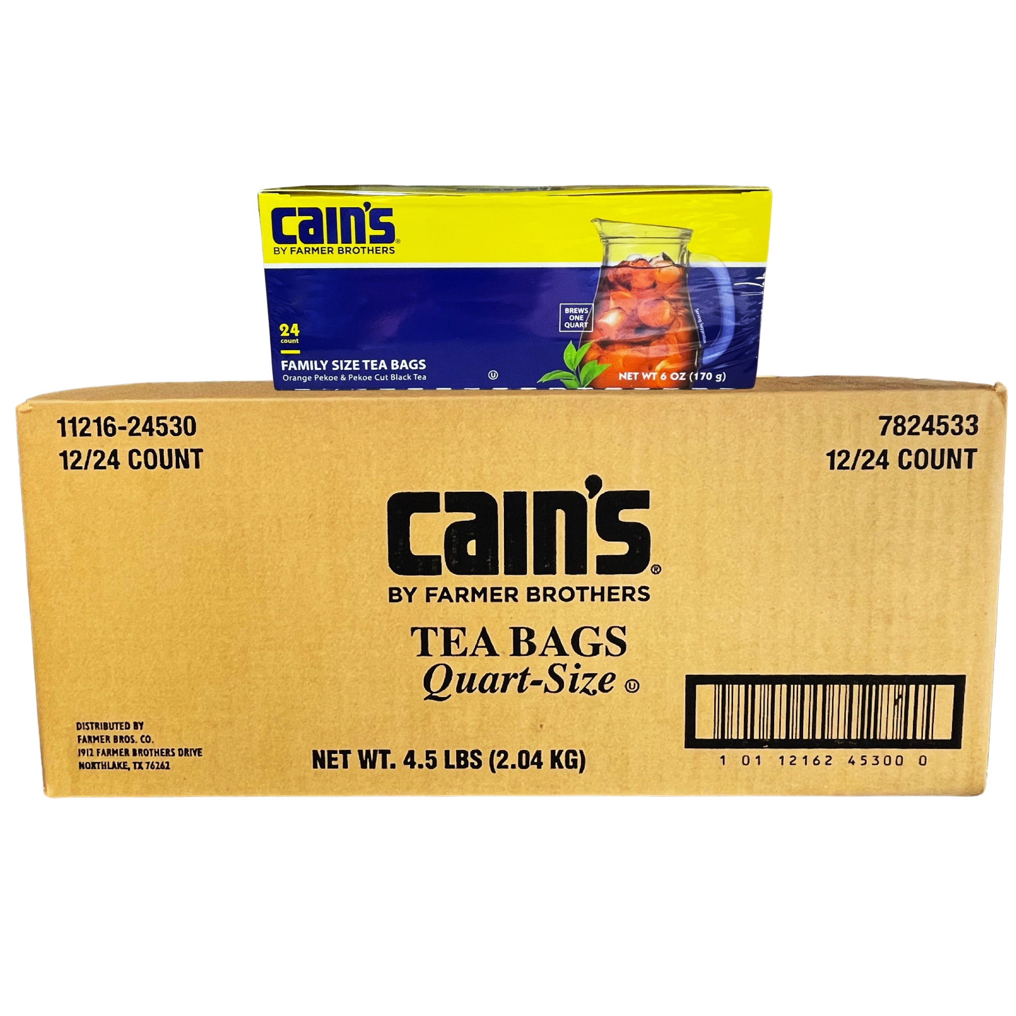 Cain's Orange Pekoe Black Tea Bags, Family Size, Brews 1 Quart, 288 ...