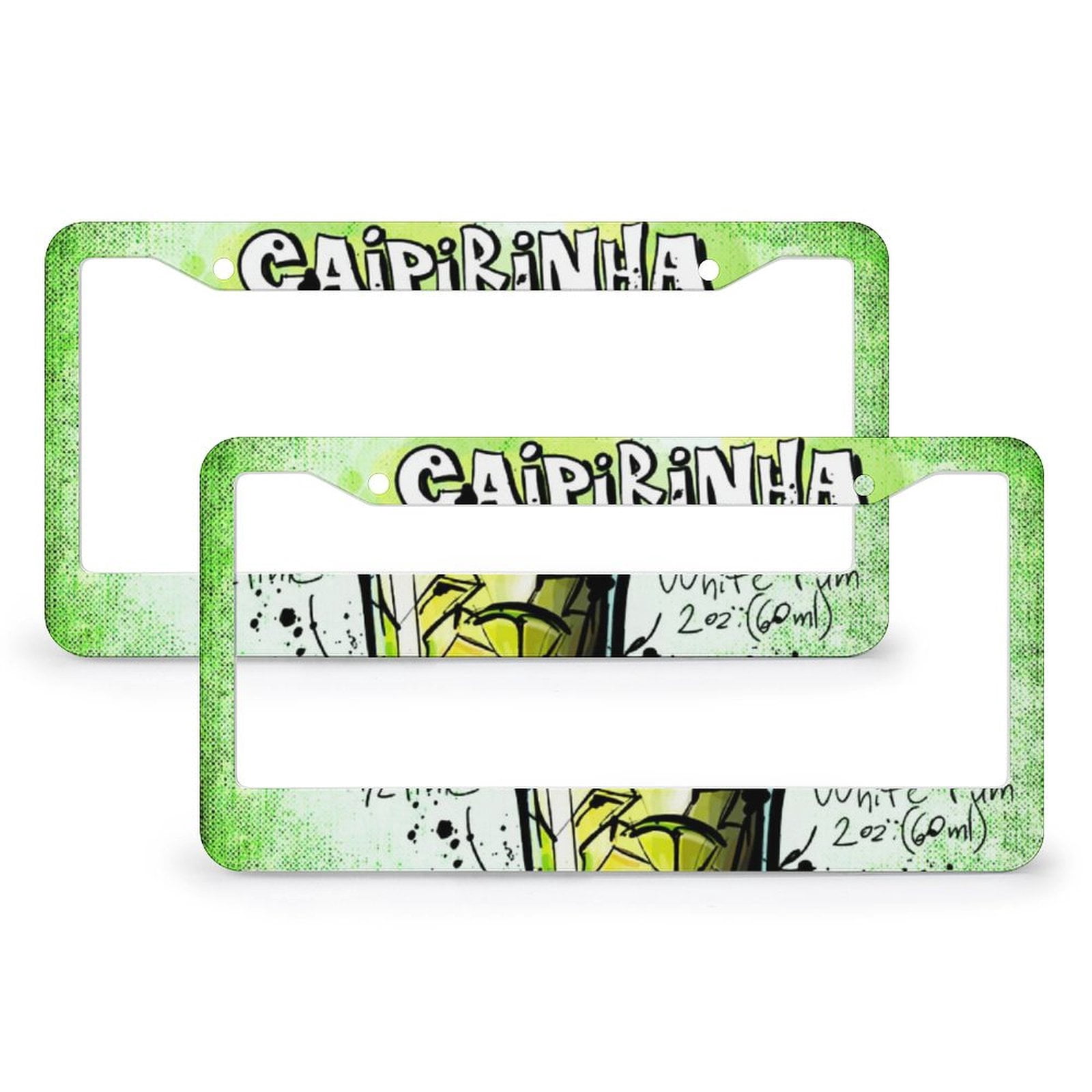 Caipirinha License Plate Cover 2 Pieces Summer Cocktail Menu License ...