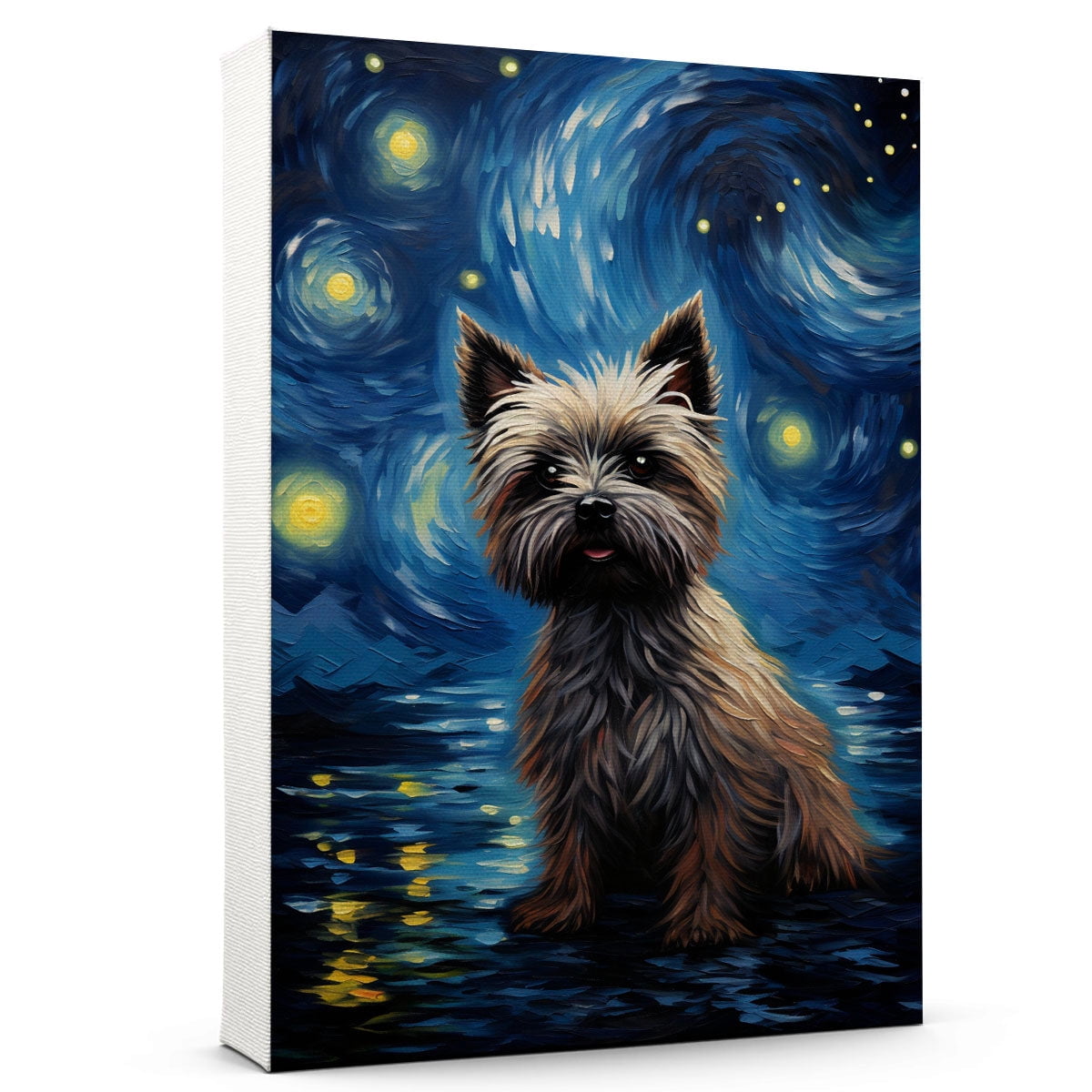 Cairn Terrier Canvas Wall Art Print, Dog Artwork Poster for Bedroom ...