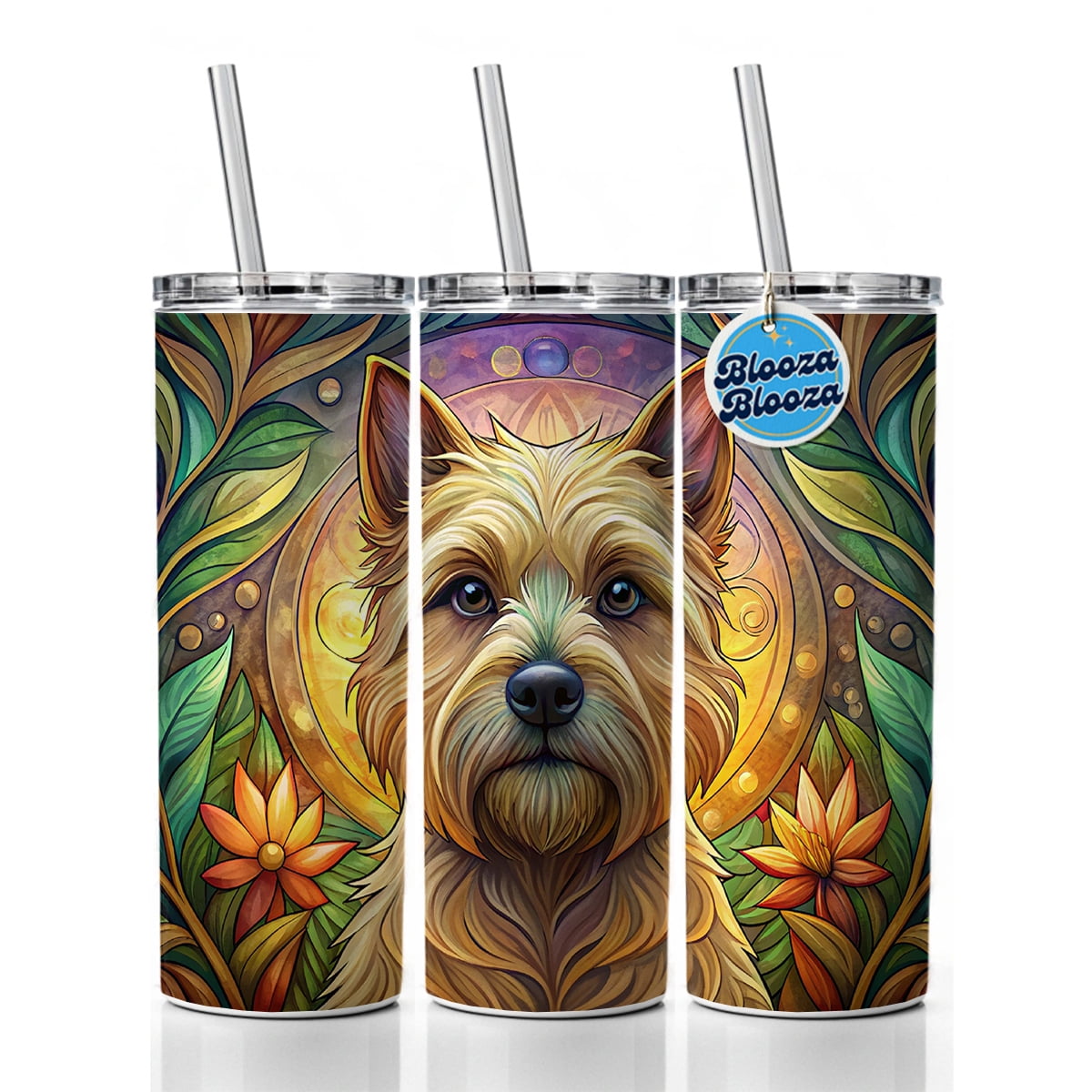Cairn Terrier Dog Art Nouveau 20oz Insulated Water Bottle Skinny ...