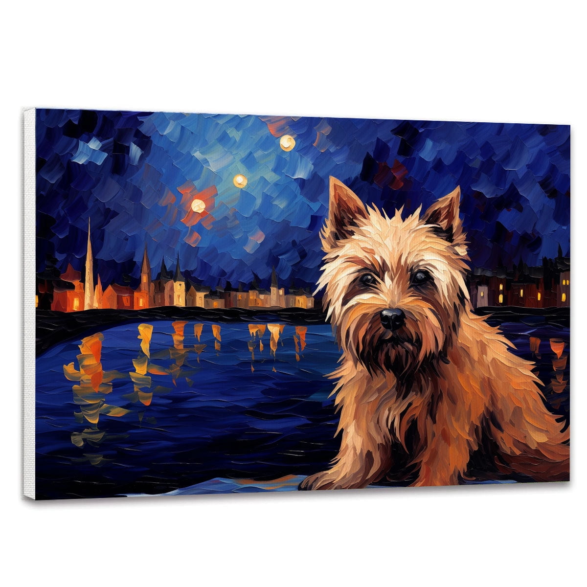 Cairn Terrier Posters Van Gogh Starry Night Posters Home Canvas Wall ...
