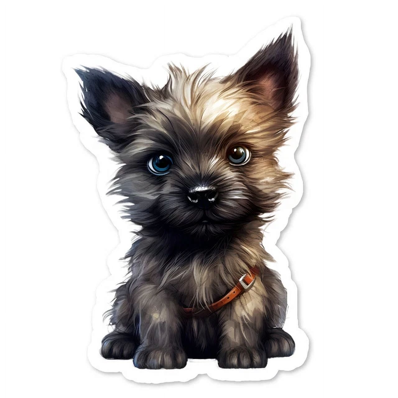 Cairn Terrier Puppy Sticker, Water Bottle, Scrapbooking, Laptop ...