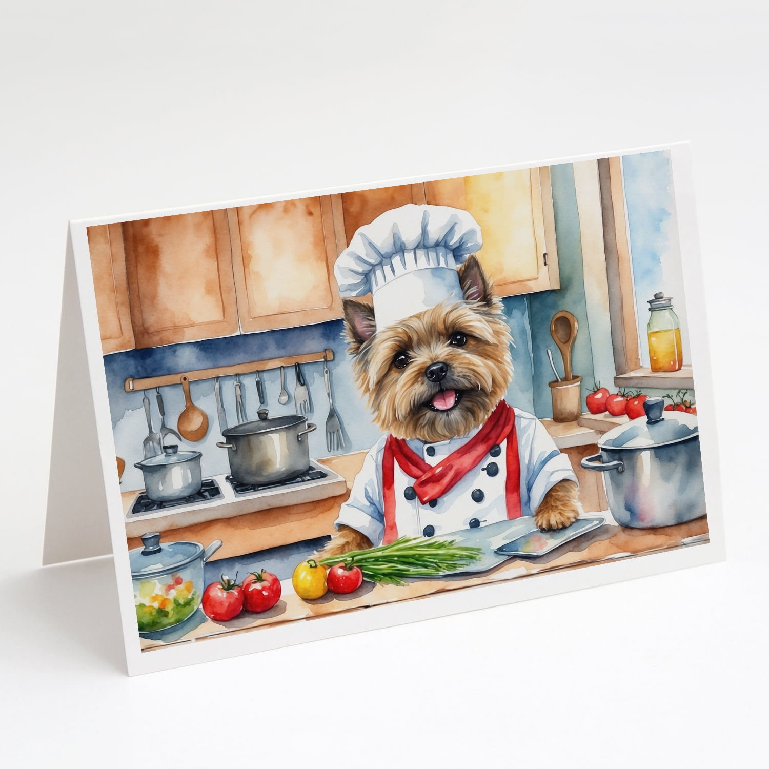Cairn Terrier The Chef Greeting Cards Pack of 8 7 in x 5 in - Walmart.com