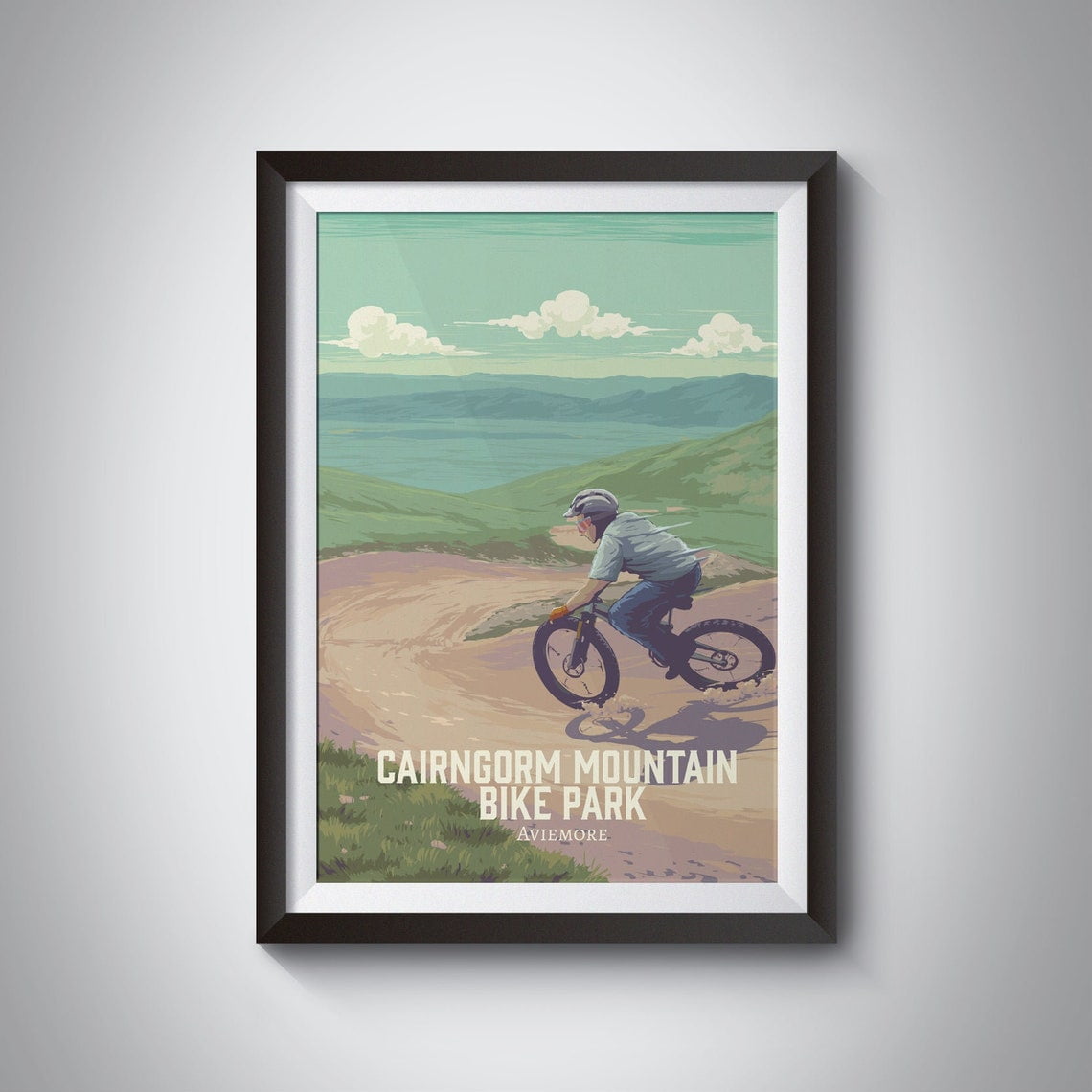 Cairngorm Mountain Bike Park Travel Poster, Mtb Biking, National Park ...