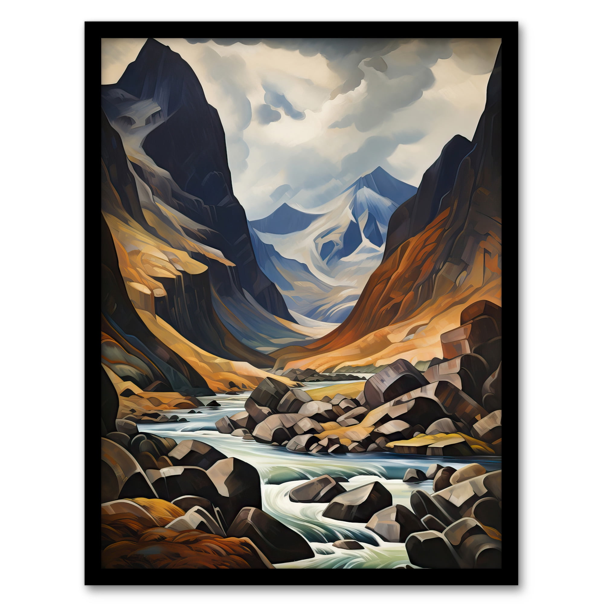 Cairngorms National Park Oil Painting Dramatic Scottish Highlands ...