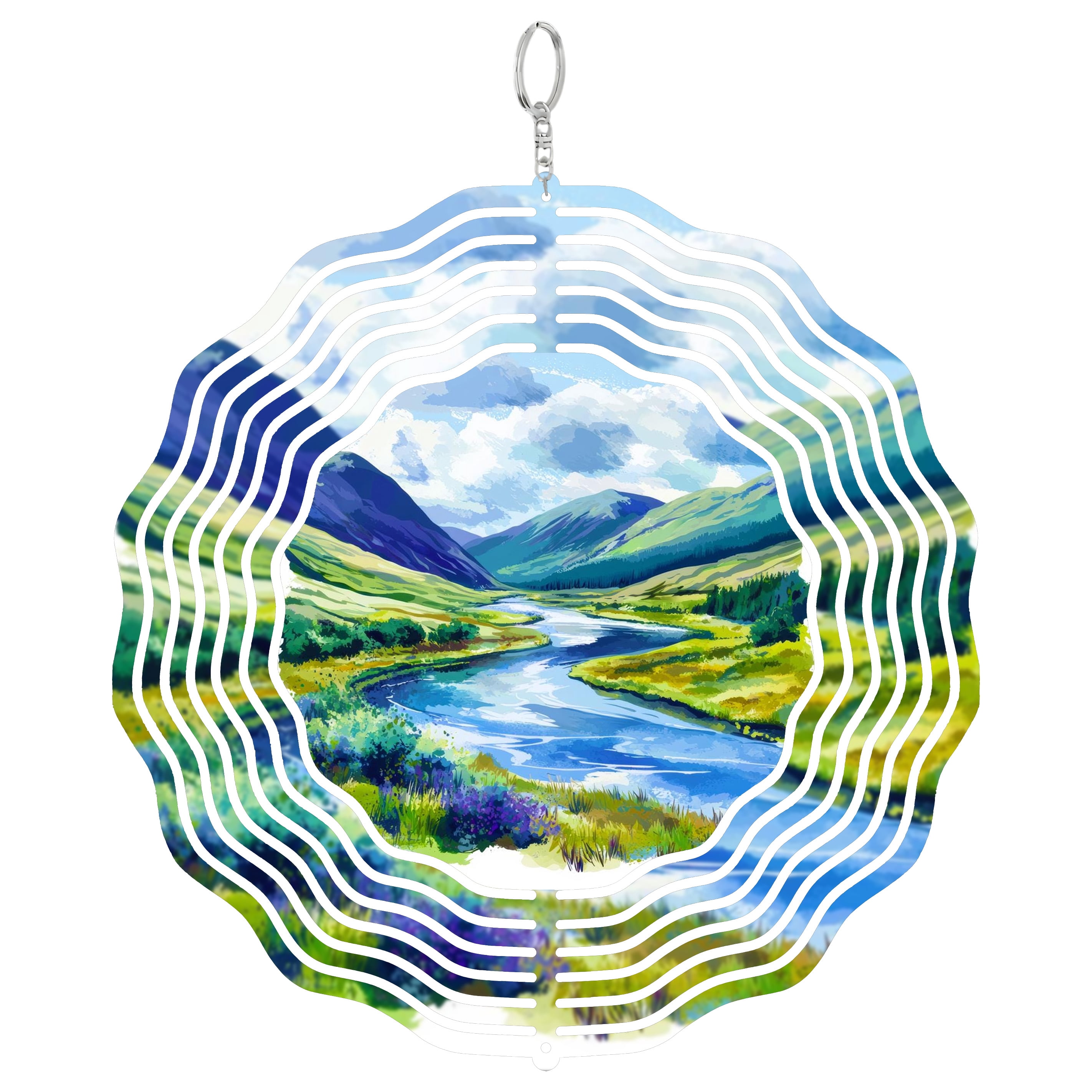 Cairngorms National Park Scotland 3D Wind Spinner Metal Kinetic Yard ...