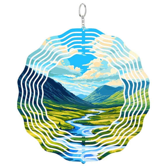 Cairngorms Scotland National Park 3D Wind Spinner Metal Kinetic Hanging ...
