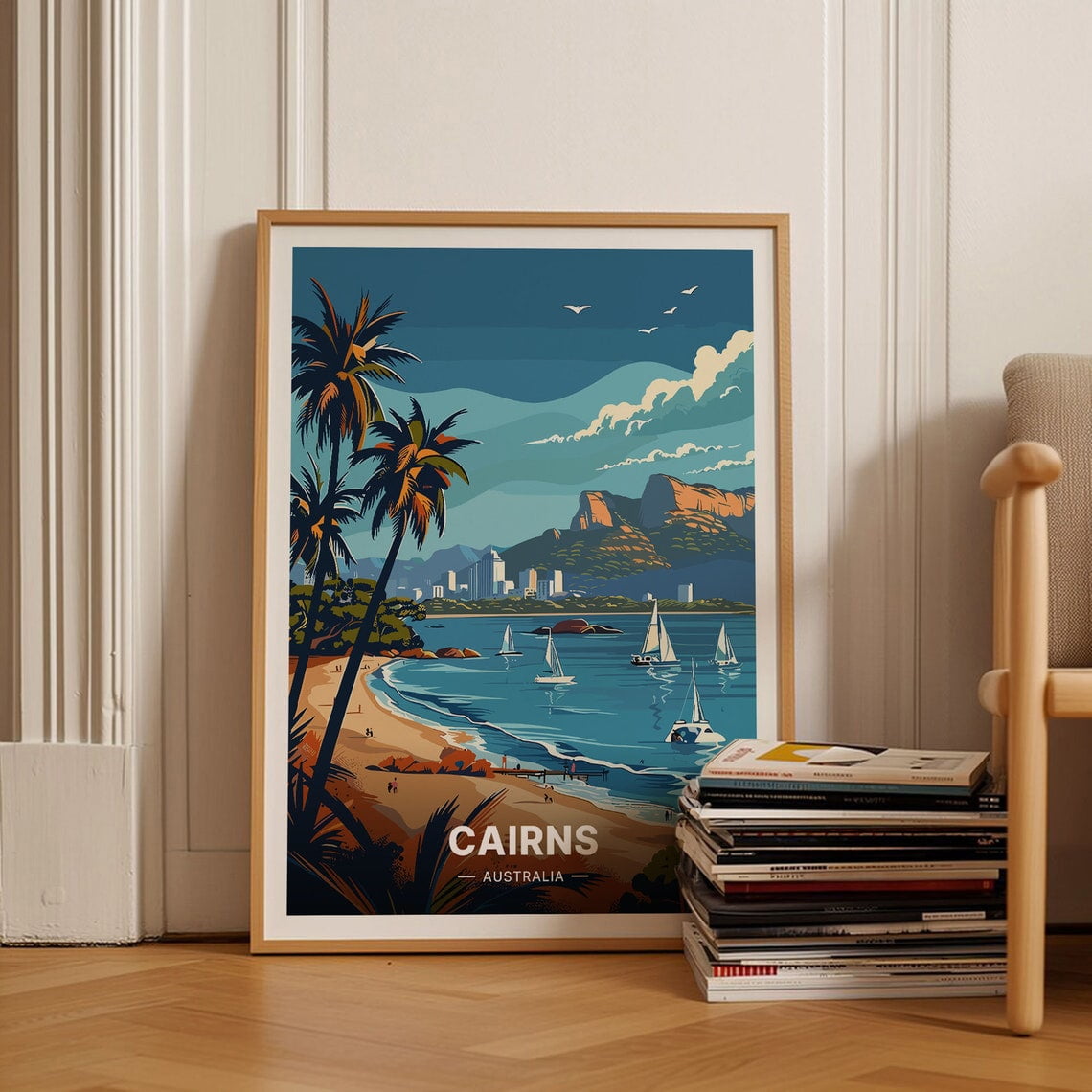 Cairns Australia Travel Poster, Queensland Wall Art, Scenic Australia ...