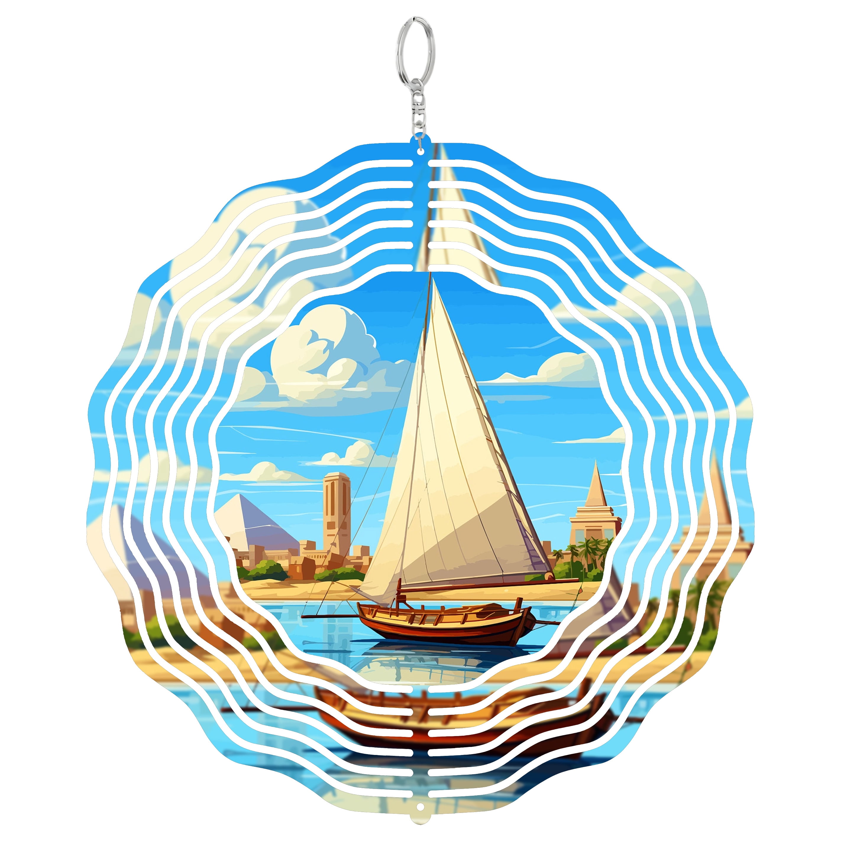 Cairo Egypt 3D Wind Spinner Kinetic Yard Art Garden Hanging Decor ...