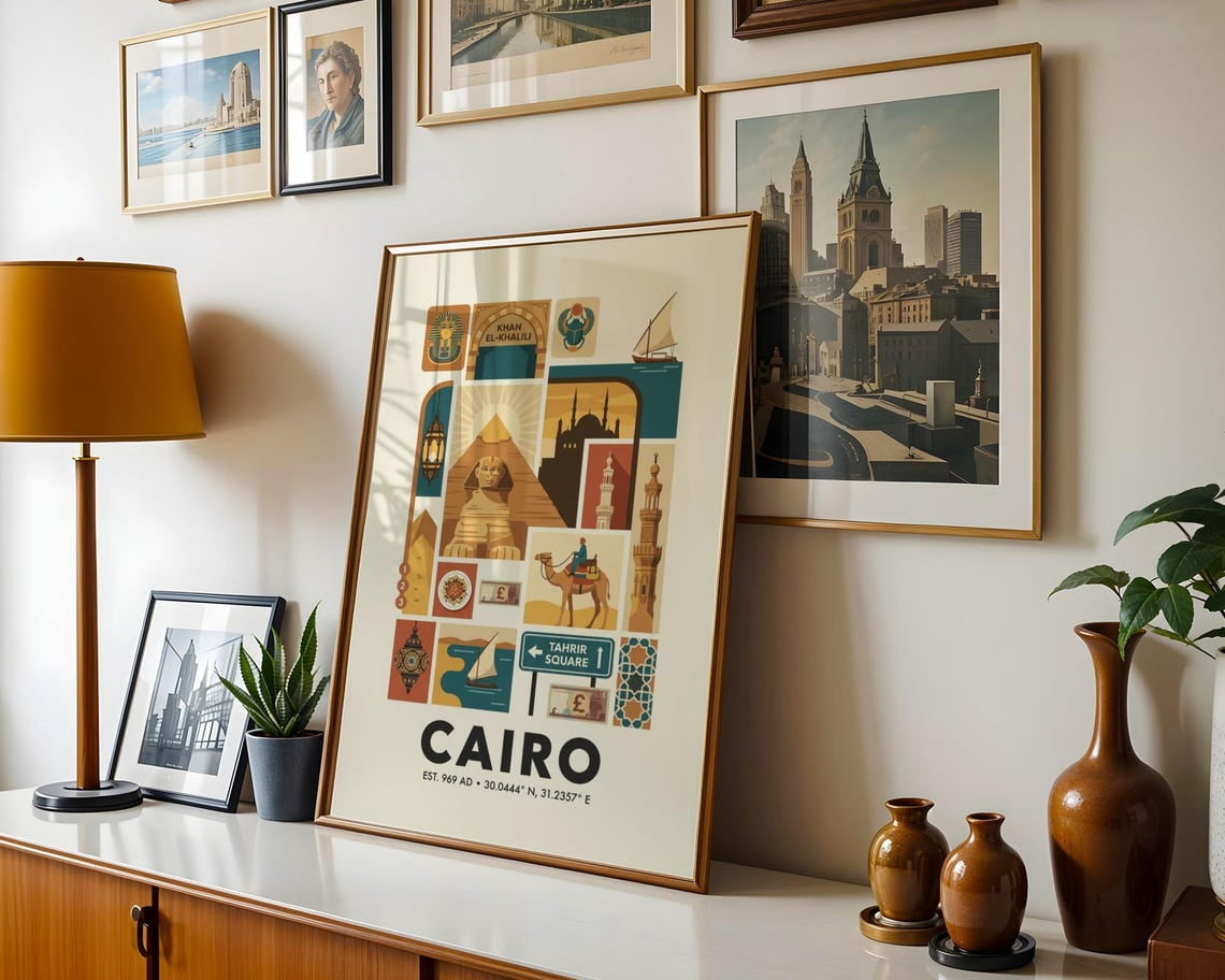 Cairo Egypt Wall Art Pyramids Sphinx Home Decor - Walmart.com