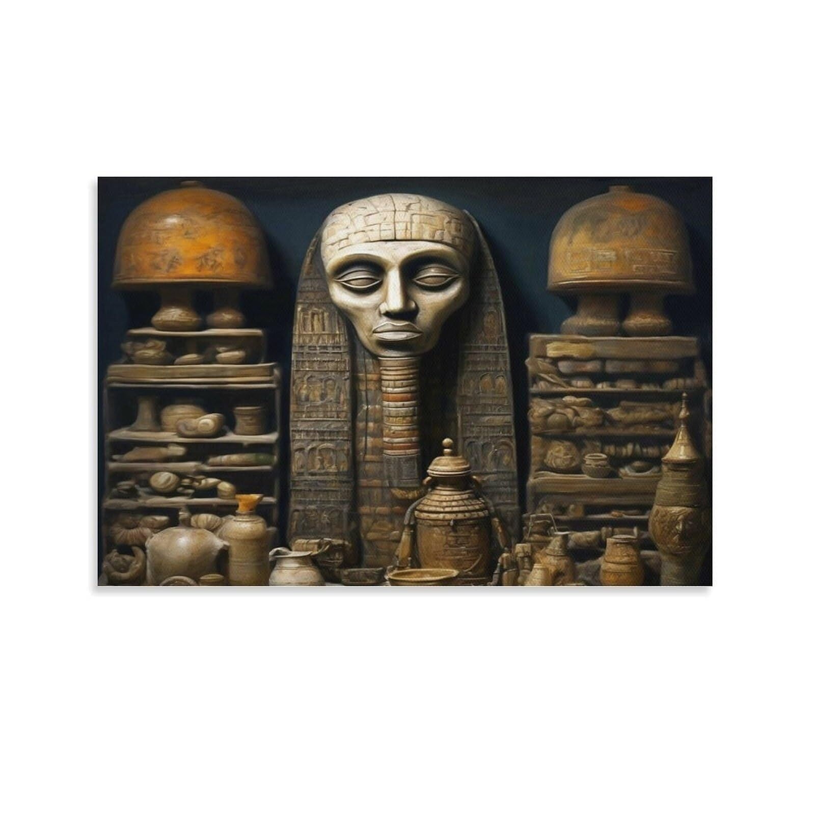 Cairo Egyptian Museum Vintage Poster Home Canvas Wall Decor Art Canvas Painting Posters And ...