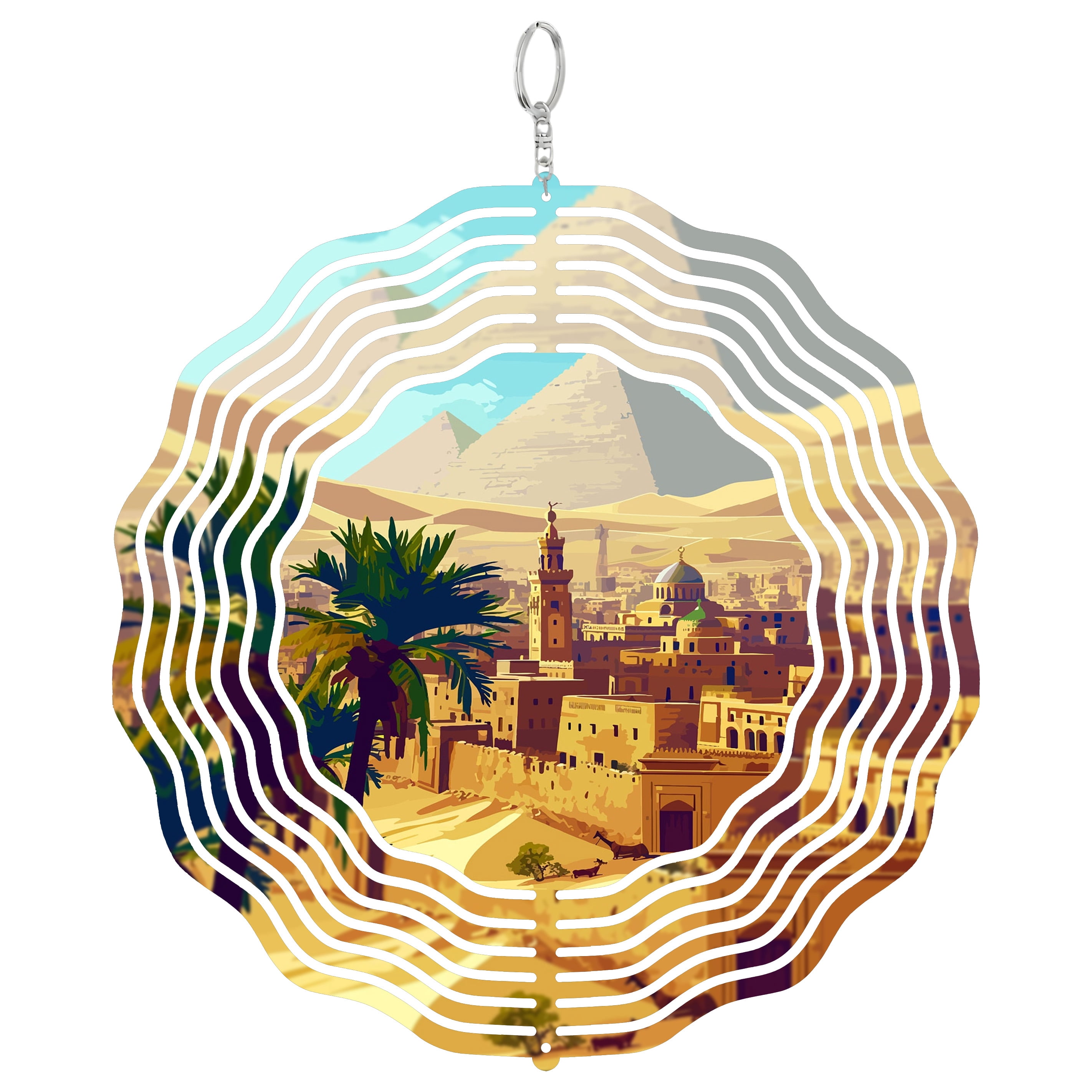Cairo Pyramids 3D Wind Spinner Egypt Ancient History Decor - Walmart.com