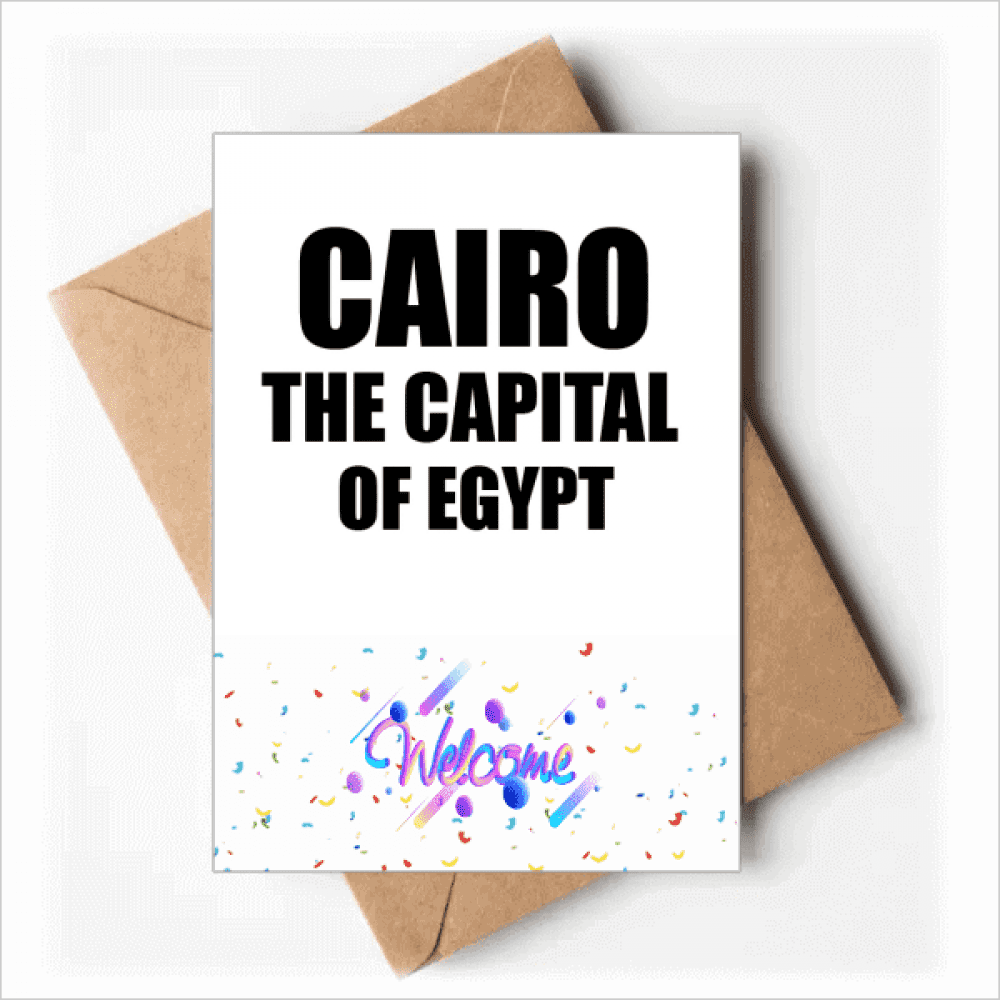 Cairo The Capital Of Egypt Welcome Back Greeting Cards Envelopes Blank ...