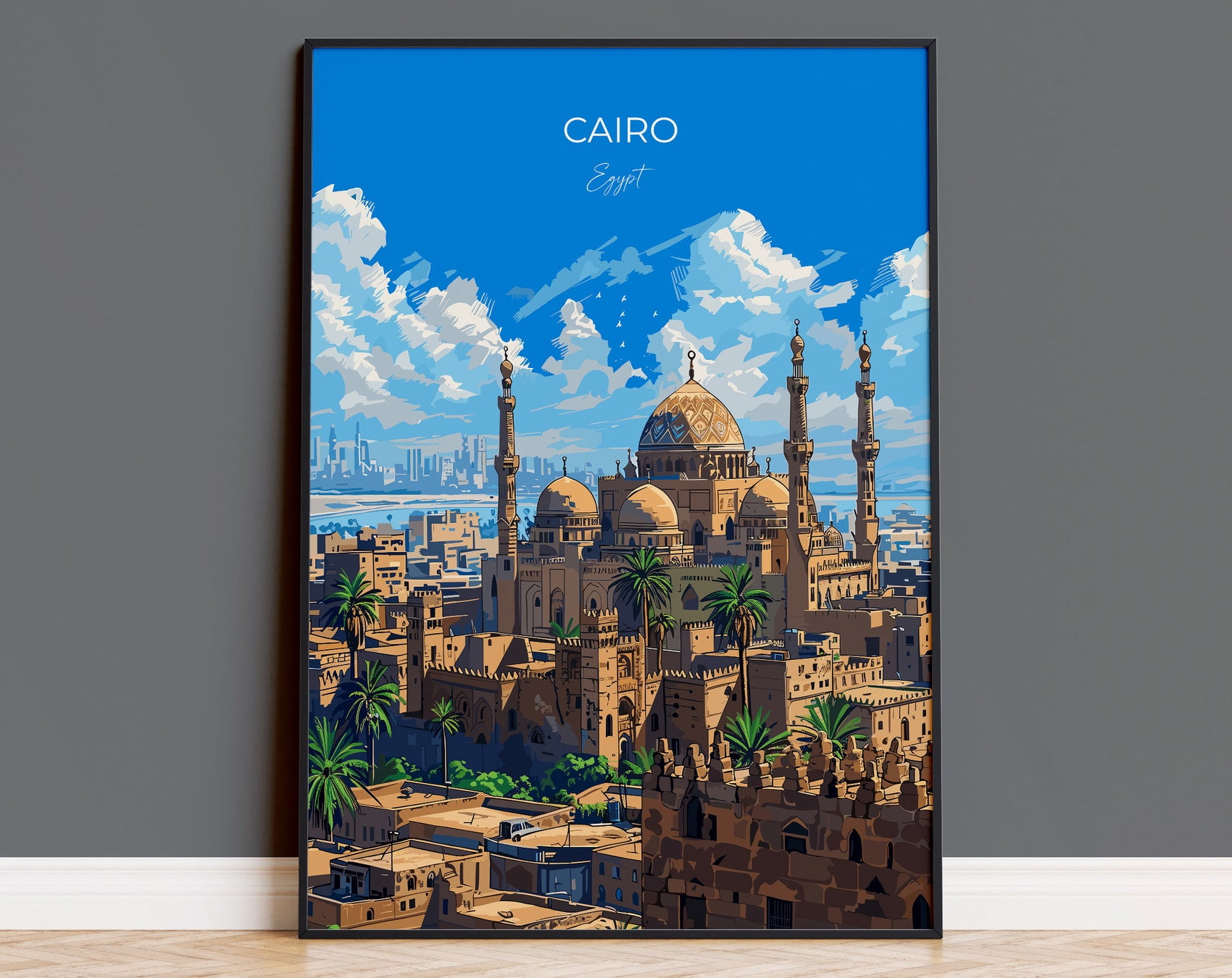 Cairo Travel Poster, Travel Print of Cairo, Egypt Art Lovers Gift ...