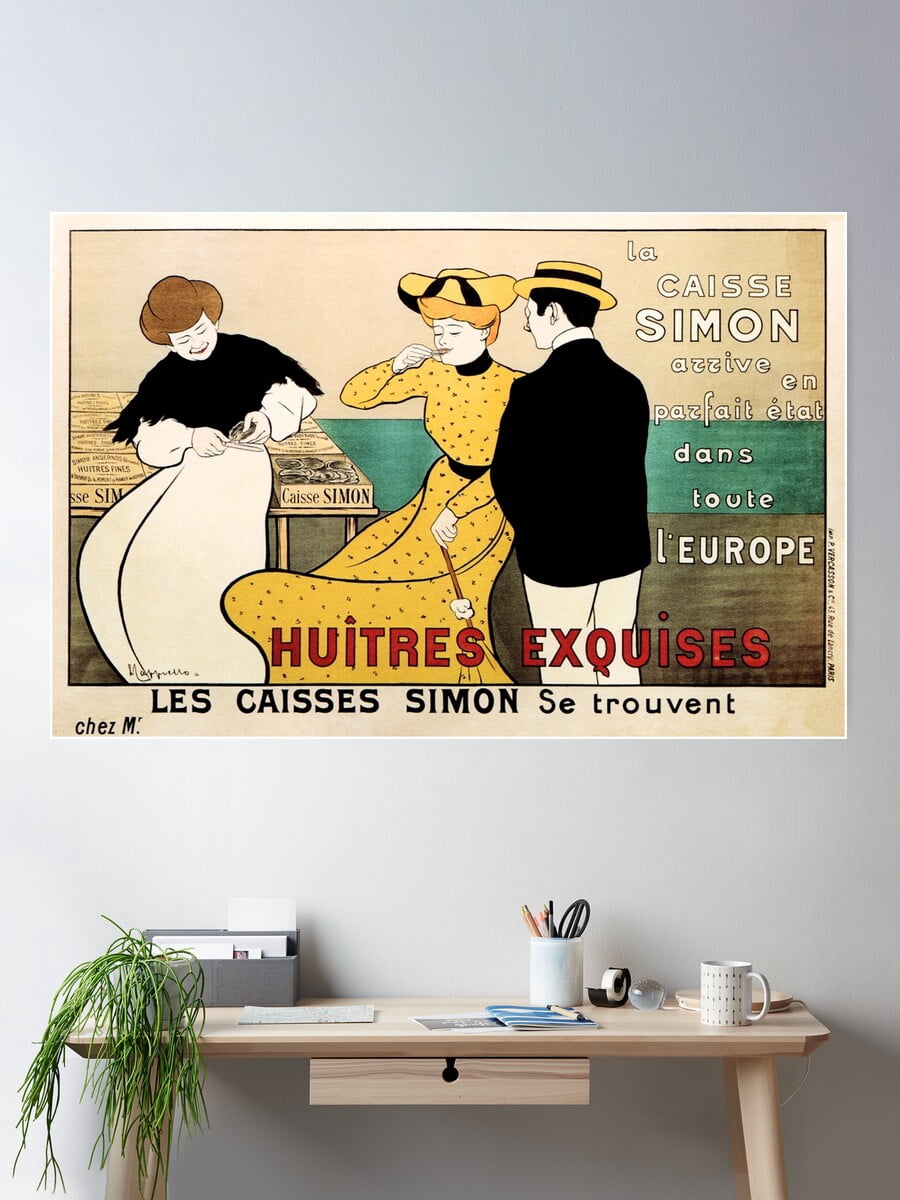 Caisse Simon Huitres Exquises Oysters By Leonetto Cappiello Vintage ...