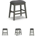 Caitbrook Rustic Counter Height Bar Stools, 24.4 Inch Upholstered ...