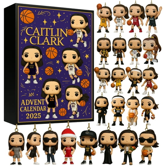 Caitlin Clark Advent Calendar 2025 · 24-Day Basketball Mini Figures ...