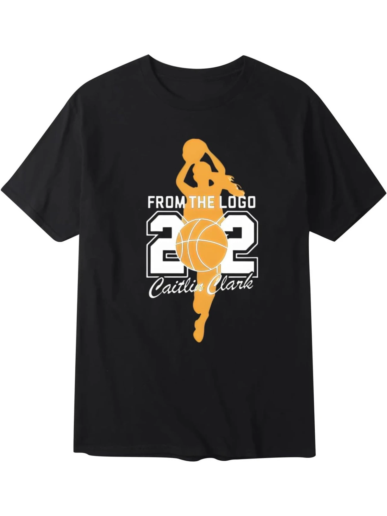 Caitlin Clark Basketball Jersey - Black Short-Sleeve Cotton T-Shirt ...