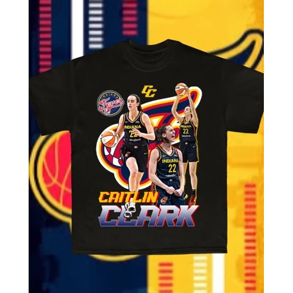 Caitlin Clark Custom Made Graphic T-Shirt Indiana Fever,Black Color ...