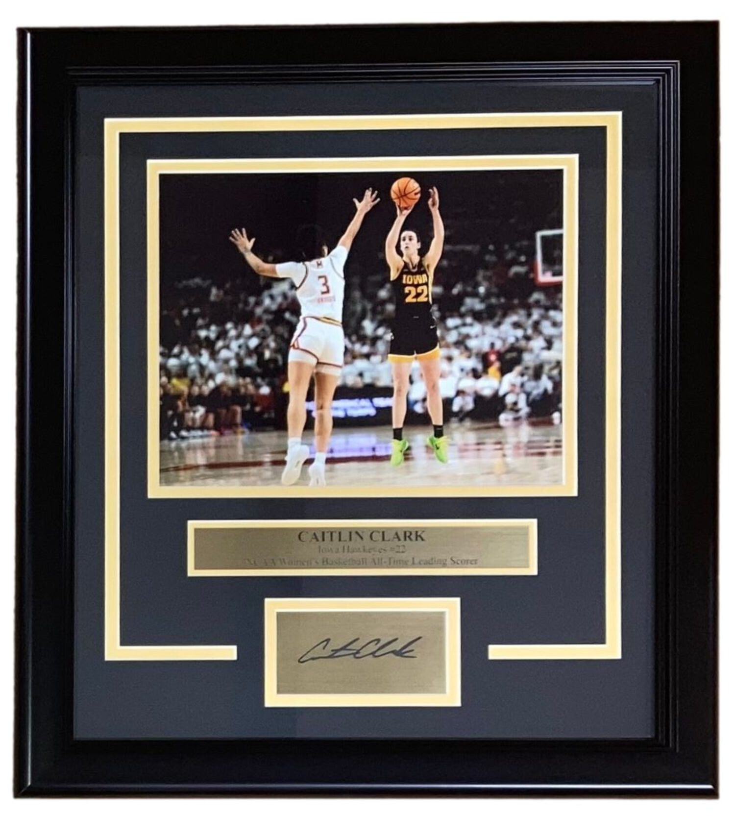 Caitlin Clark Frame 8x10 Iowa Hawkeyes Black Jersey Photo w/ Laser ...