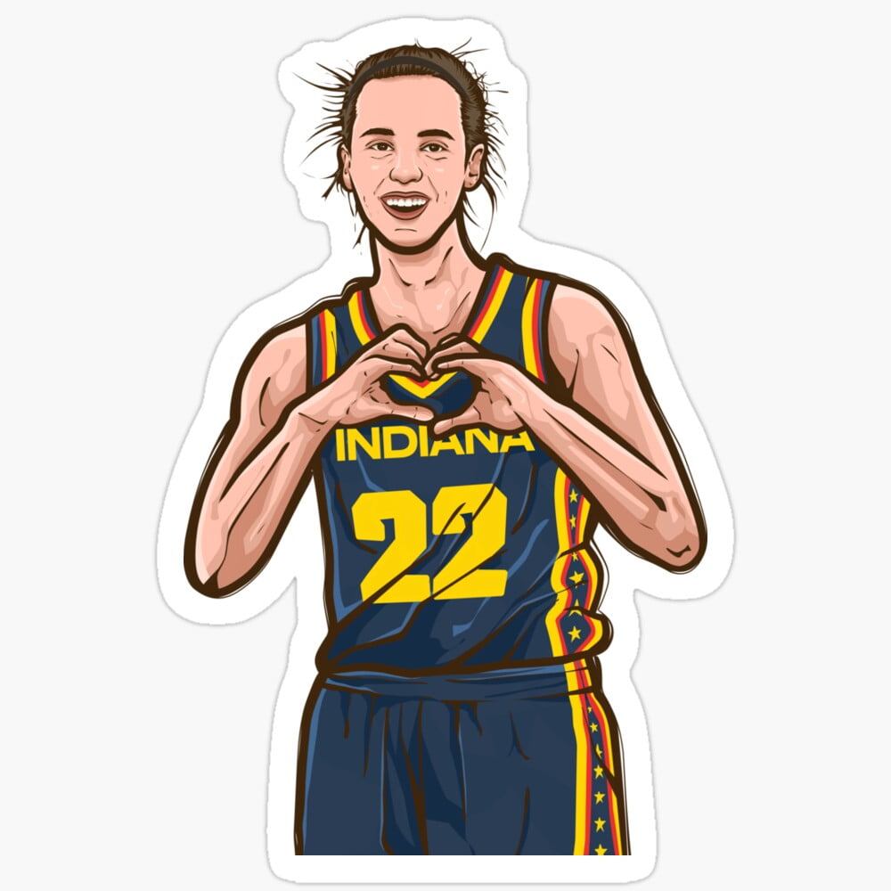 Caitlin Clark Heart Celebration Sticker Phone Decal Water Bottle ...