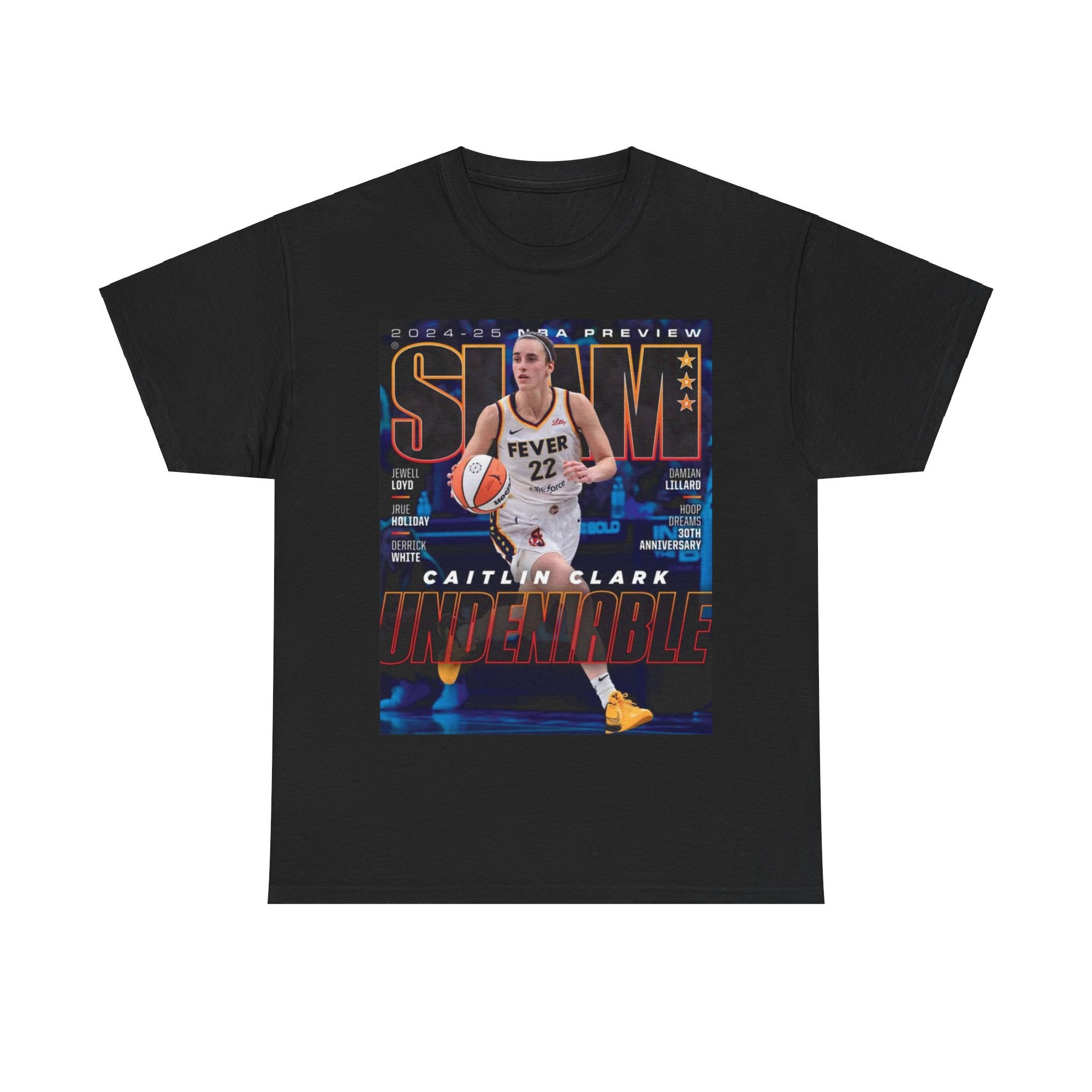 Caitlin Clark Indiana Fever WNBA Slam Cover Tee Shirt - Walmart.com