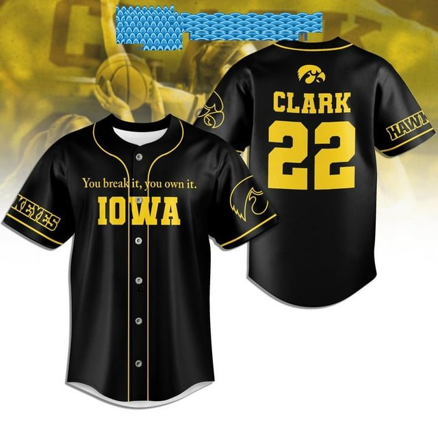 Caitlin Clark Iowa Hawkeyes Black Version Fan Baseball Jersey - Walmart.com
