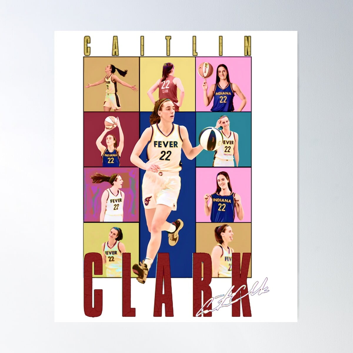 Caitlin Clark Poster Wall Art, Modern Wall Decor, 8x12 UNFRAMED ...
