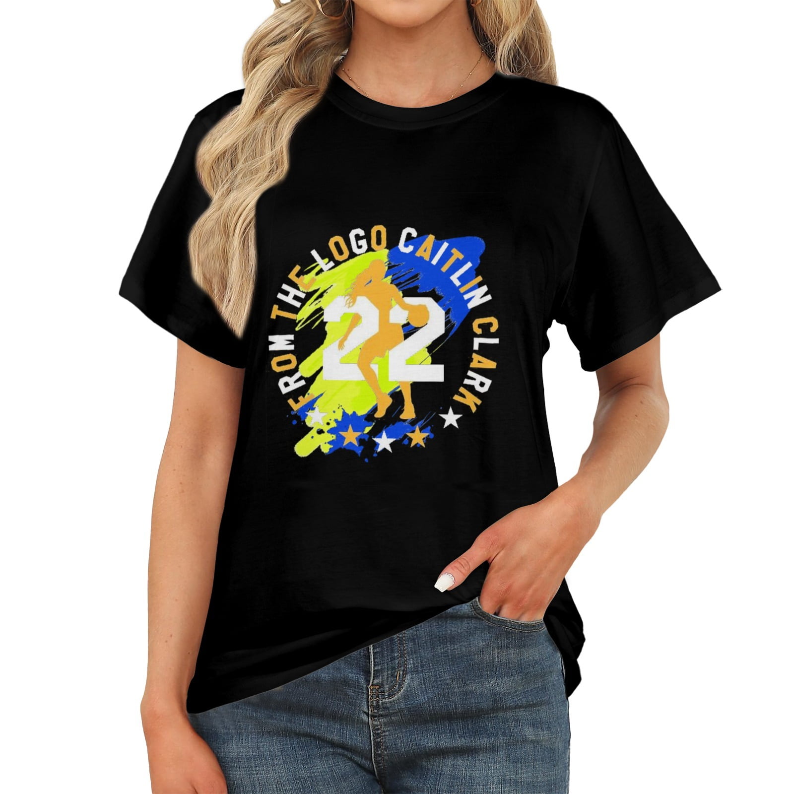 Caitlin Clark Womens Comfort Cotton Tee Perfect For Office Home And Shopping