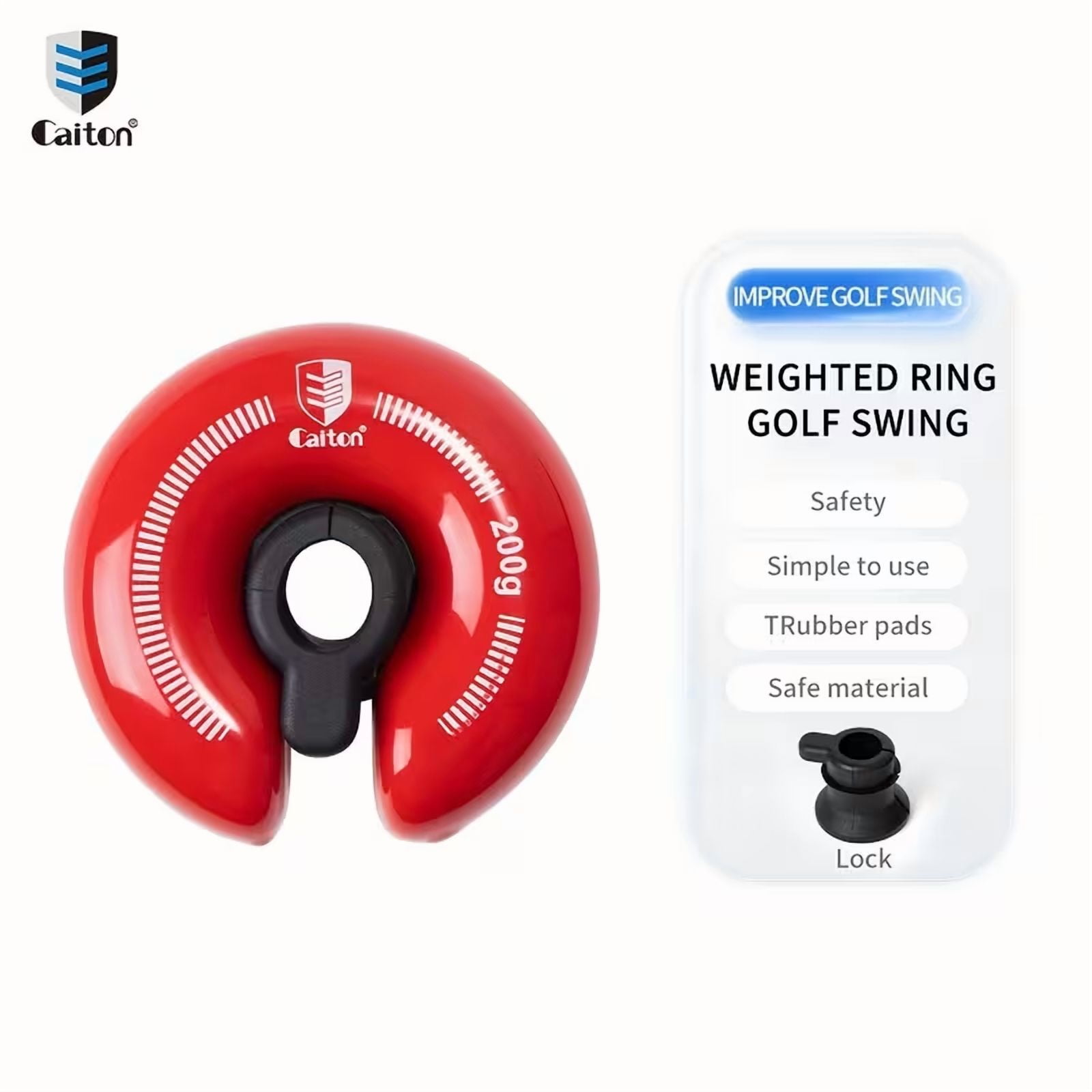 Caiton Weighted Golf Swing Ring & Club Trainer – Swing Weight for ...