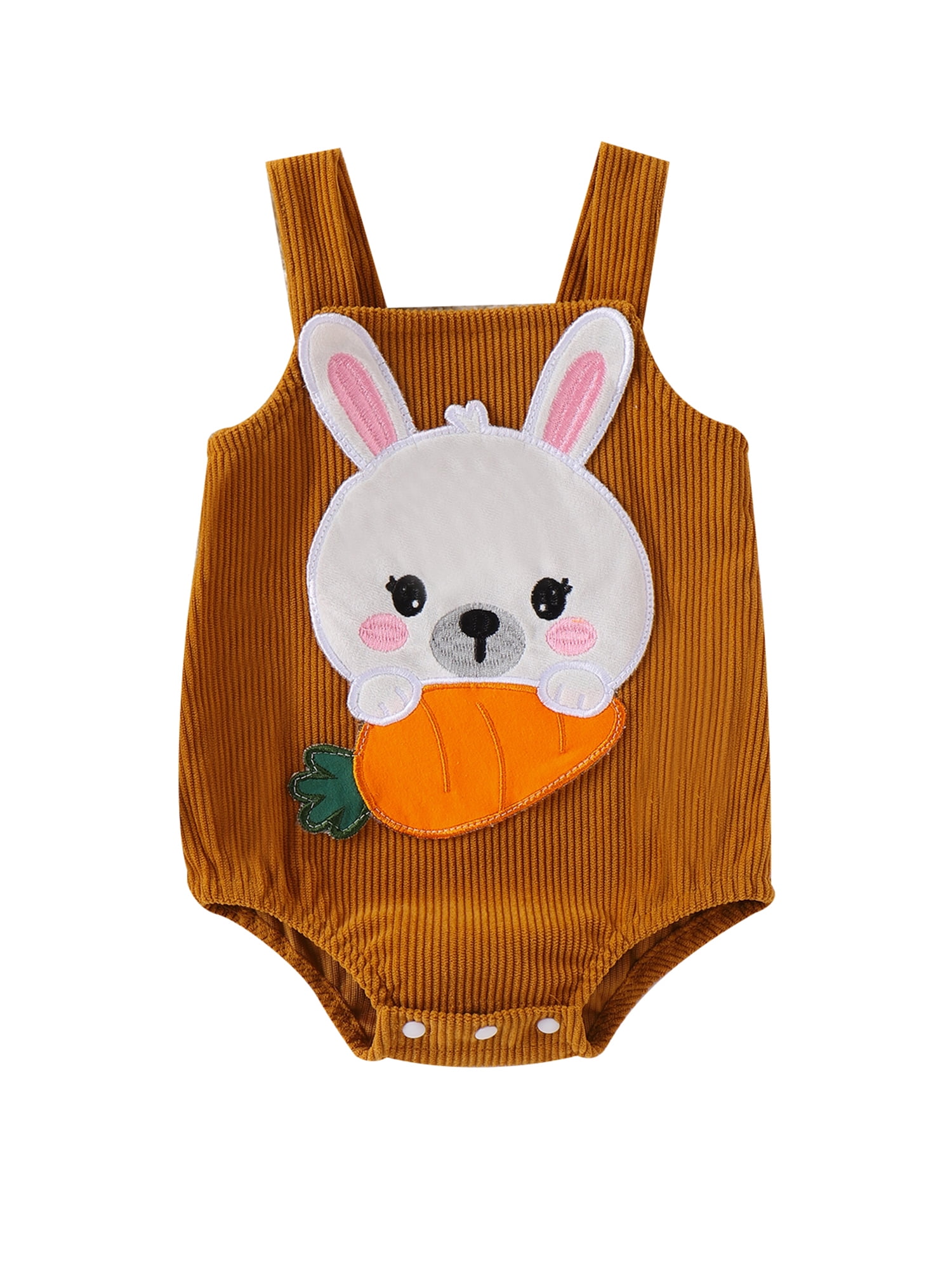 Caitzr Baby Girl Easter Tank Romper Cute Sleeveless Square Neck 3D Bow ...