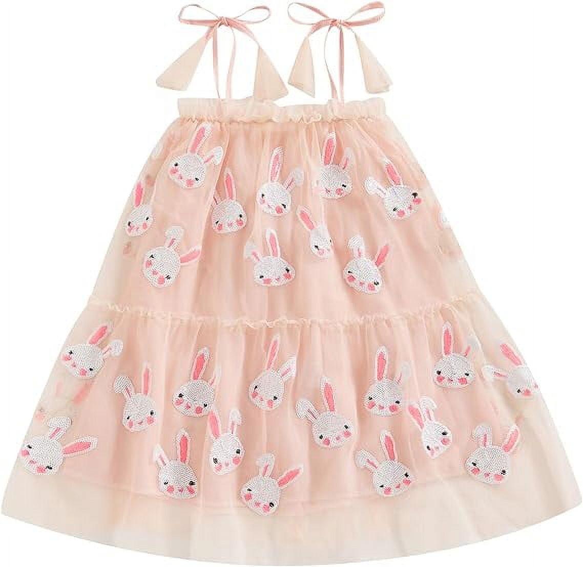 Caitzr Baby and Toddler Girl Easter Outfit Bunny Romper/Dress Tulle ...