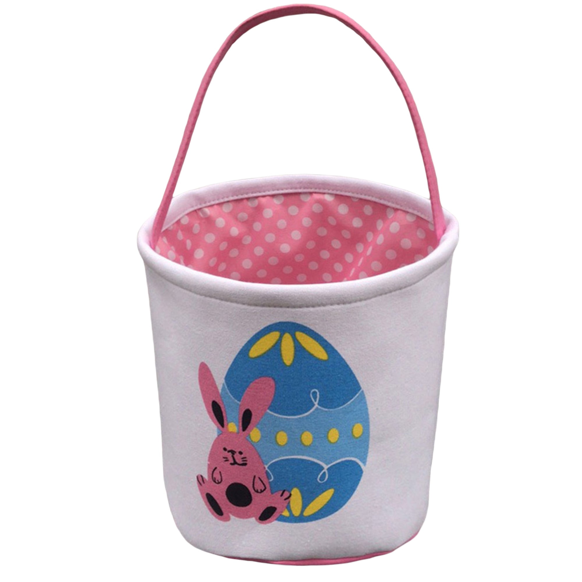 Caitzr Easter Bunny Basket Bags for Kids Canvas Eggs Hunt Bag Rabbit ...
