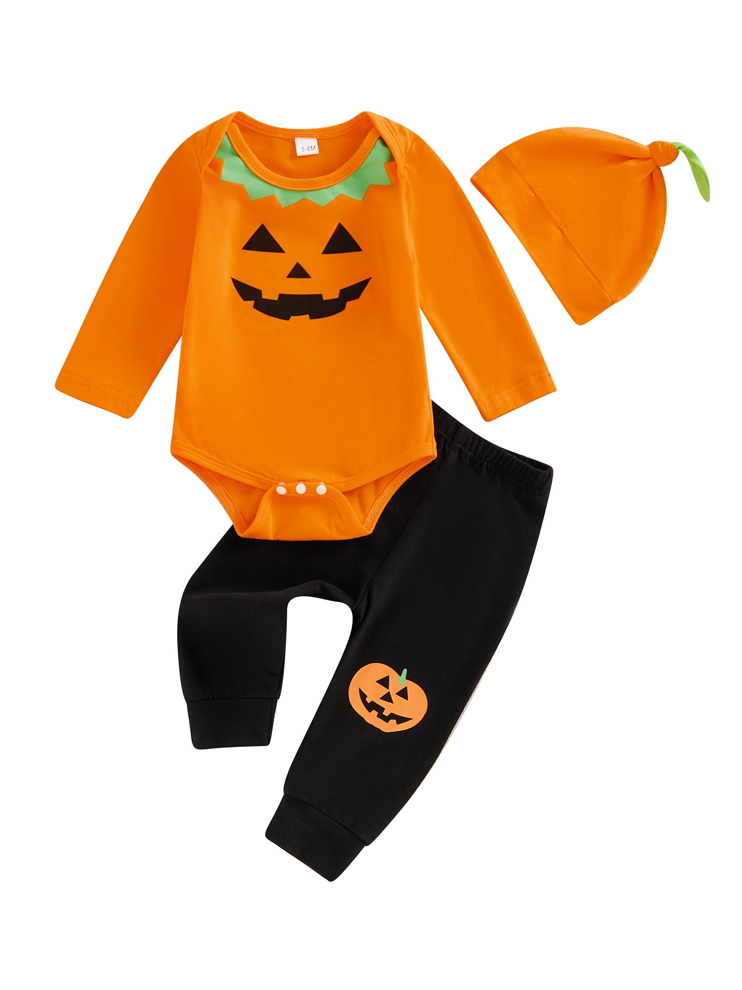 Caitzr Halloween Baby Boys Outfit, Grimace Print Romper Pumpkin Pants ...