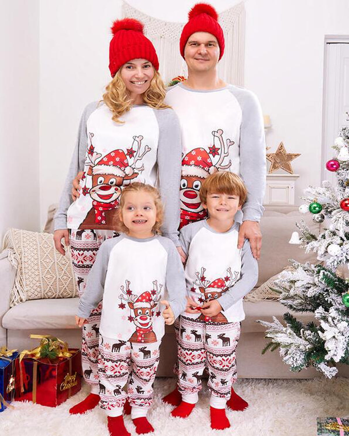 Caitzr Hot Matching Christmas Pajamas For Family Pajamas For Women Set ...