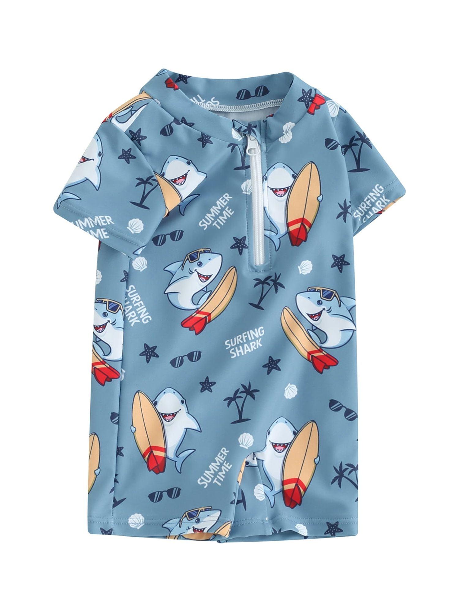 Caitzr Newborn Baby Boy Rash Guard Swimwear Cartoon Marine Life Print ...