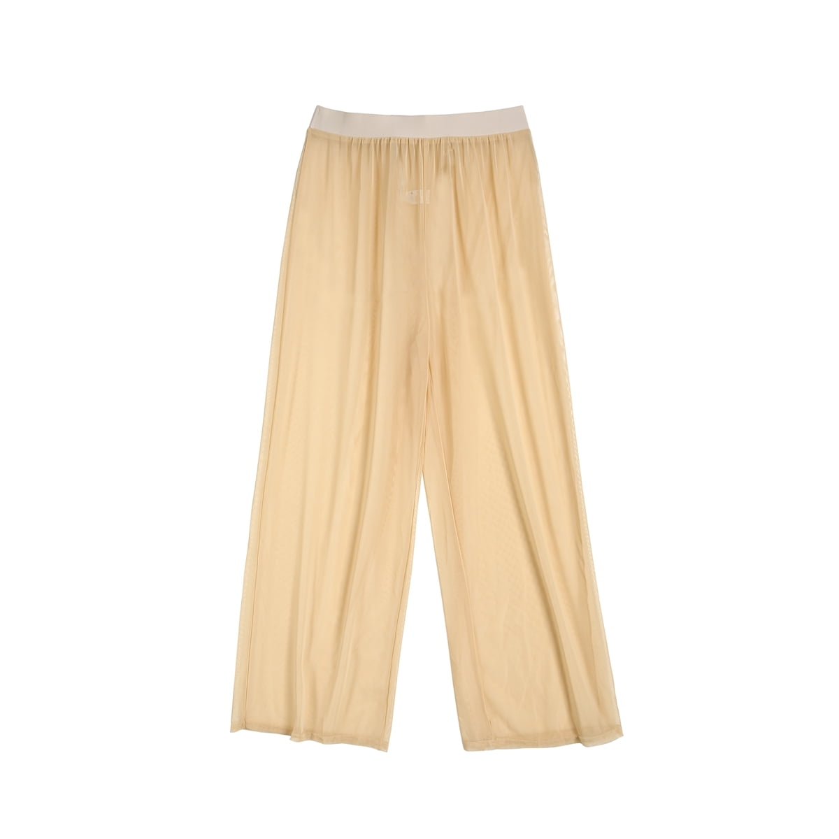 Women Wide Leg Long Pants Summer High Waist Perspective Loose Beach ...