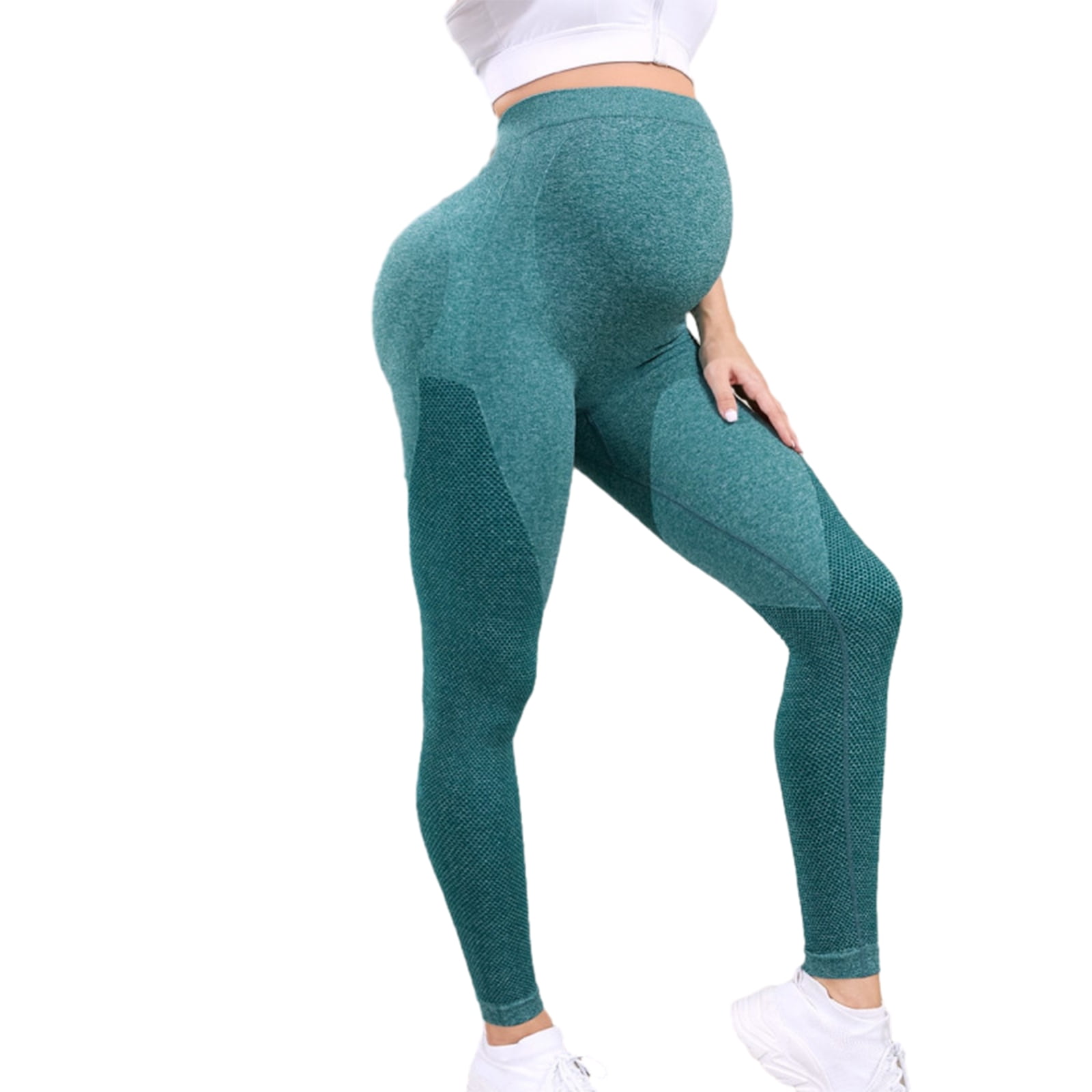 Caitzr Women's Maternity Workout Leggings Over The Belly Pregnancy Yoga ...