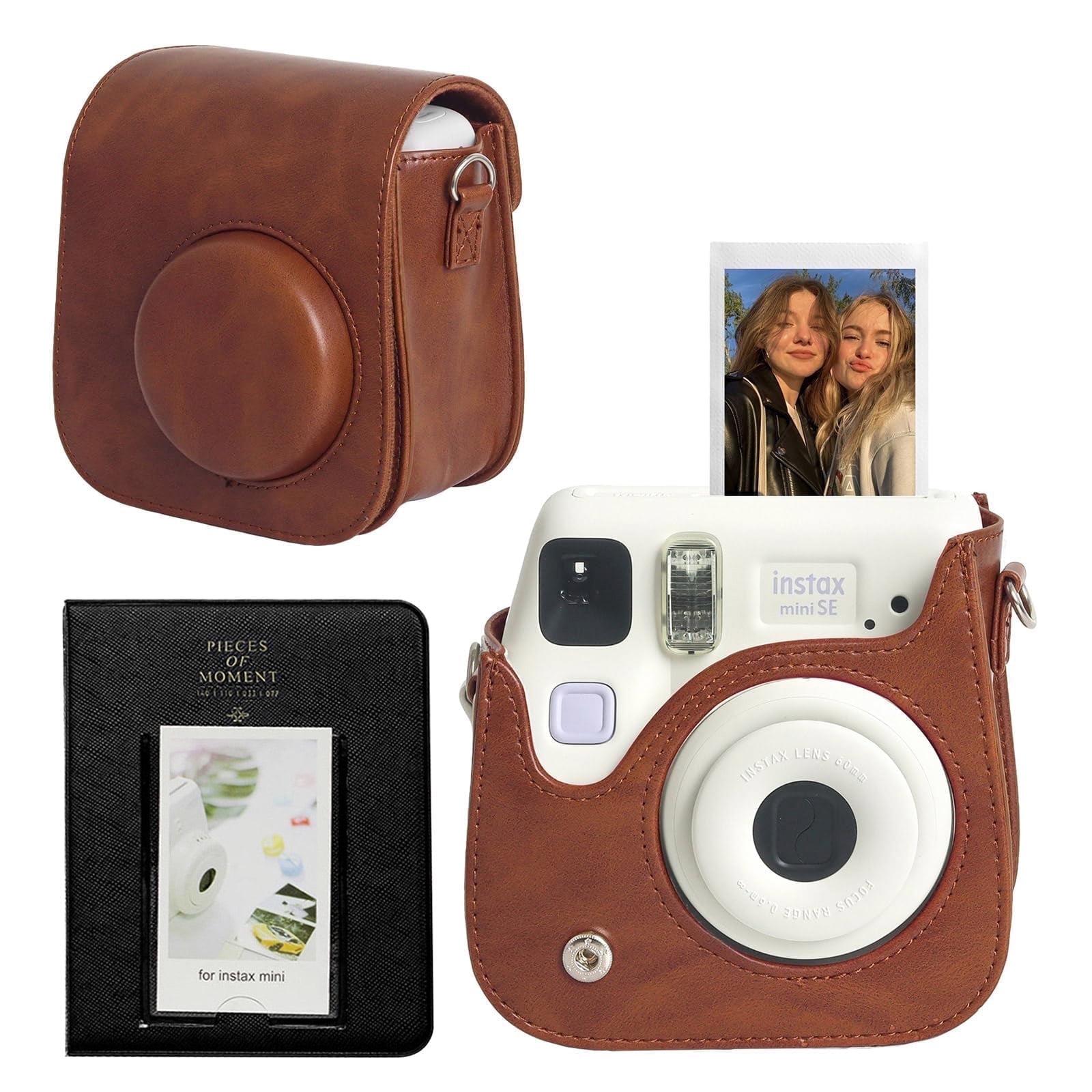 Caiyoule Case for Fuji Instax Mini SE/7+ Instant Camera Bag with 64 ...