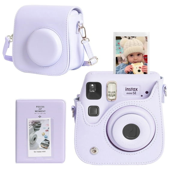 Caiyoule Case for Instax Mini SE/7+/7s/7c Camera, Purple, Adjustable ...