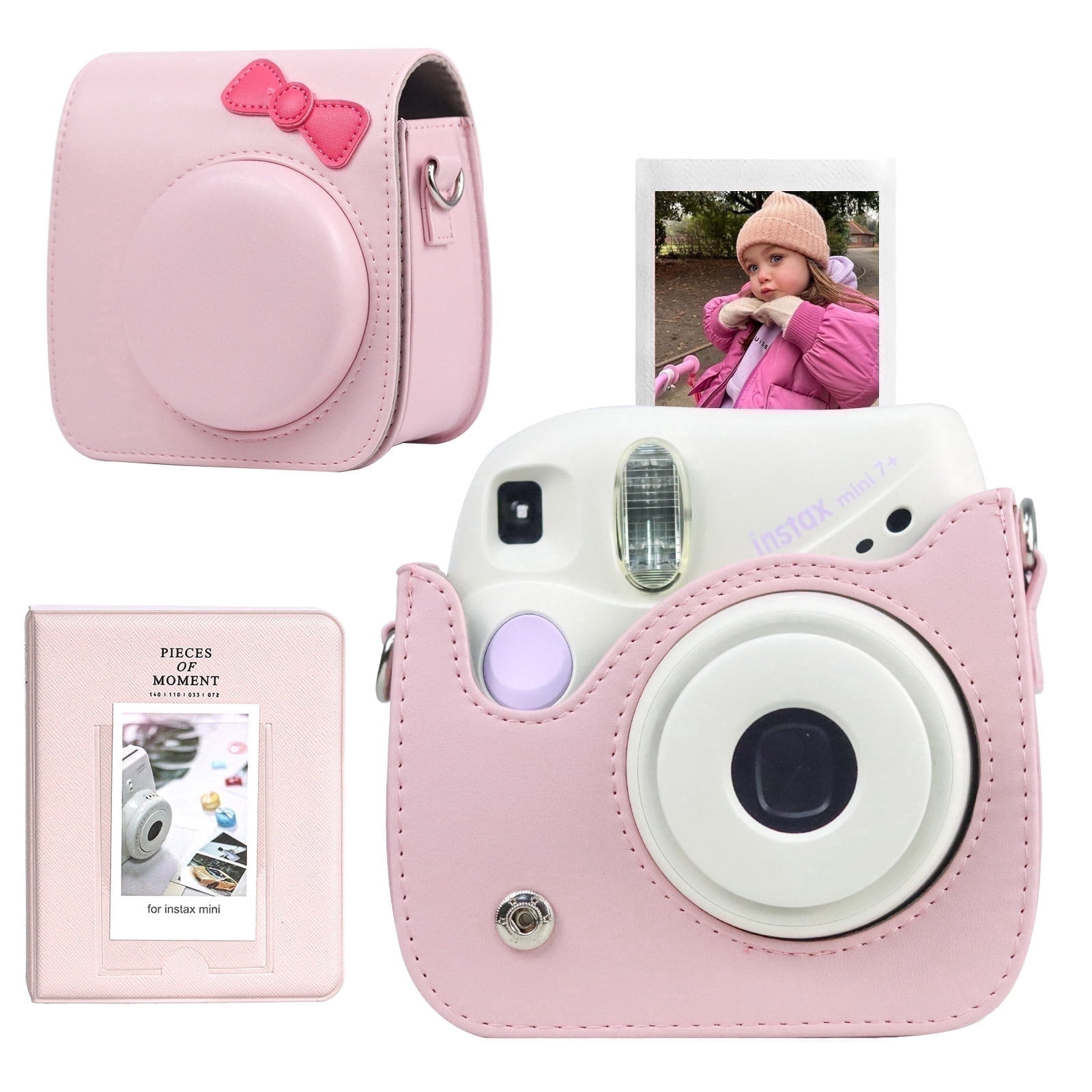Caiyoule Case for Fujifilm Instax Mini SE/7+ with 64 Pkt Photo Album ...