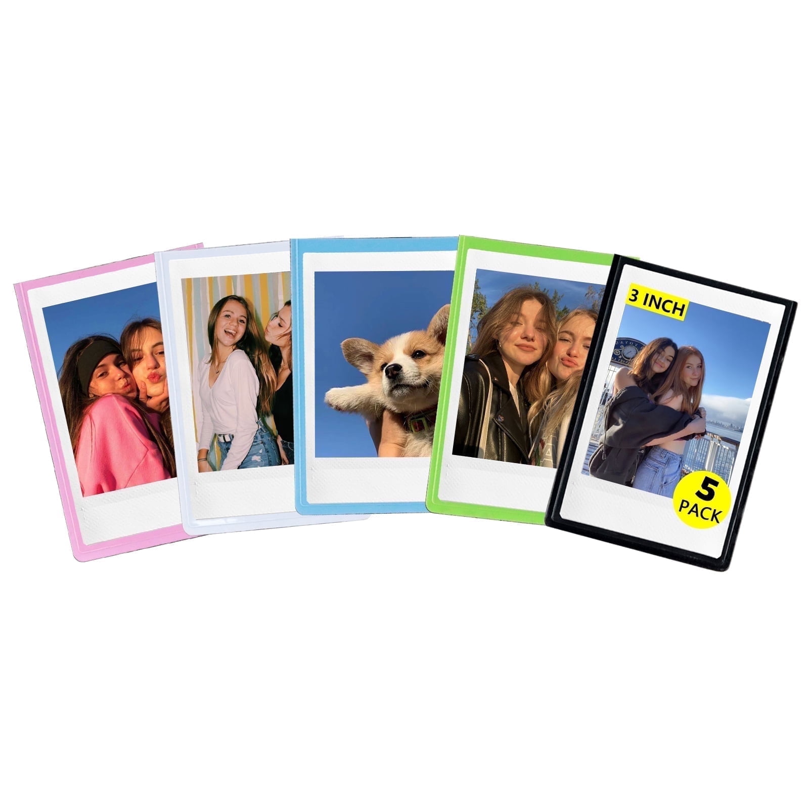 Caiyoule Mini Magnetic Frame, 5 Pack Magnets for Refrigerator, 2.5 x 3. ...